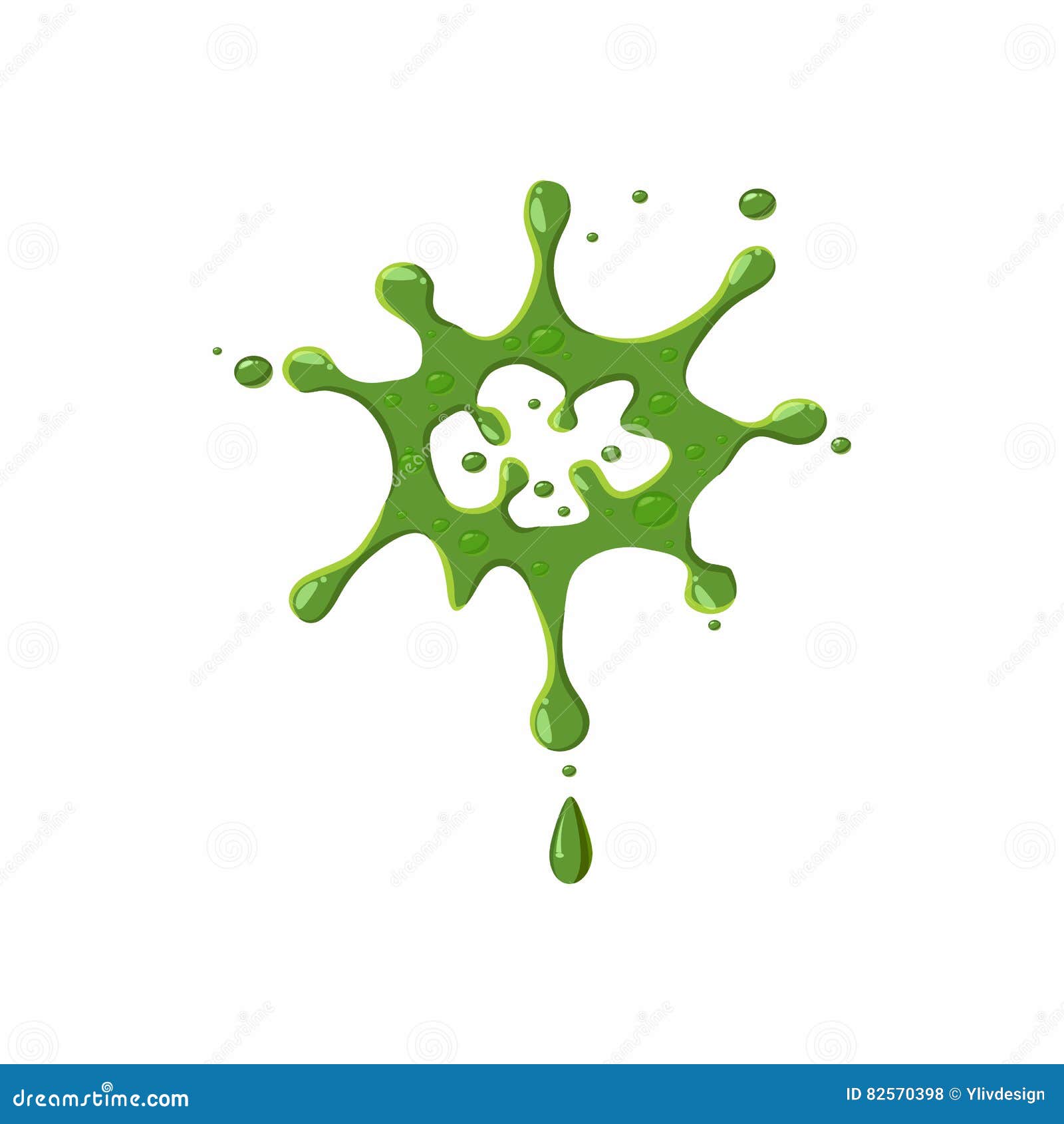 Slime Spot Isolated on White Background Stock Vector - Illustration of ...