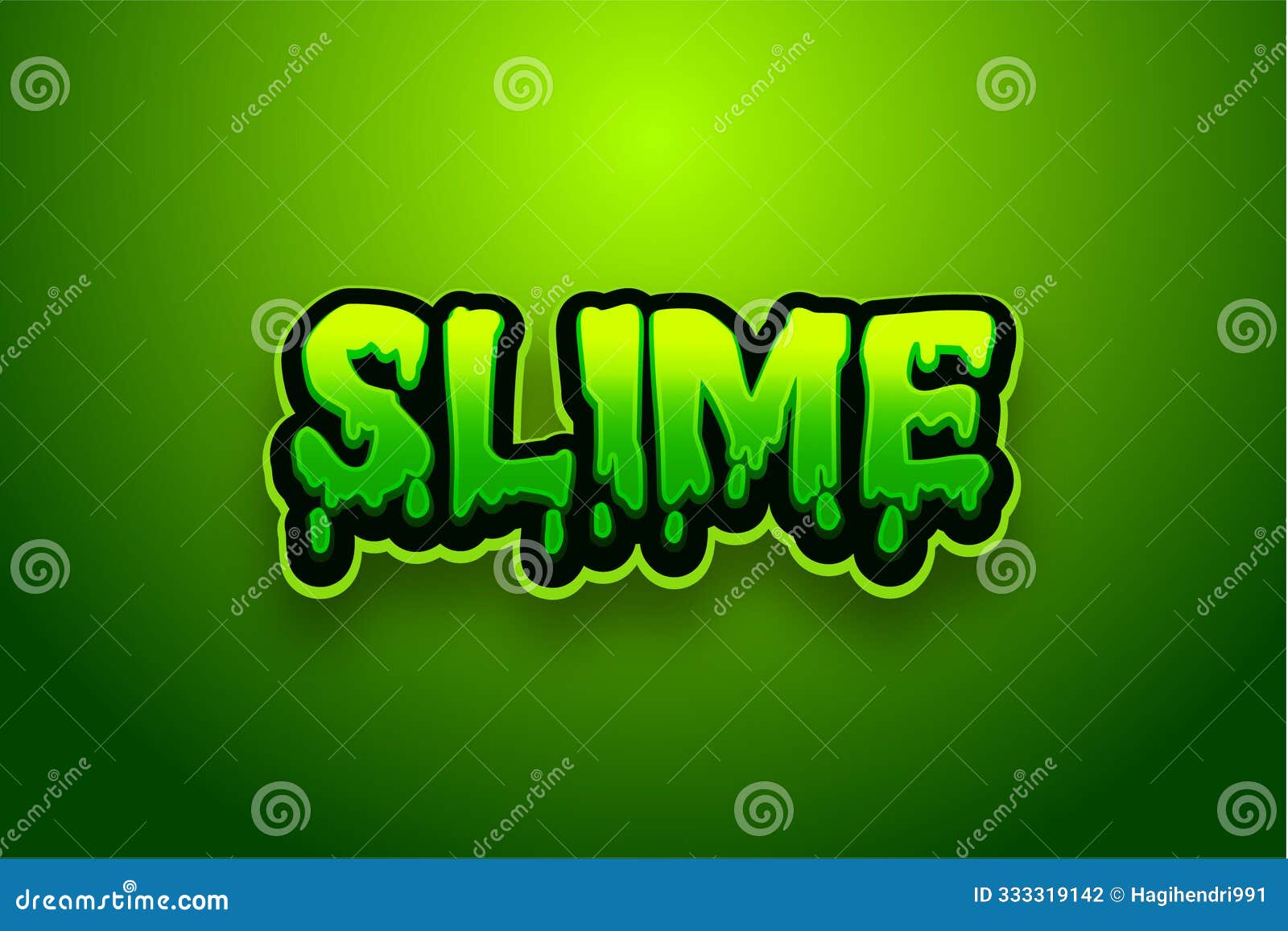 Slime Text Graphic with Dripping Green Letters on Green Background ...