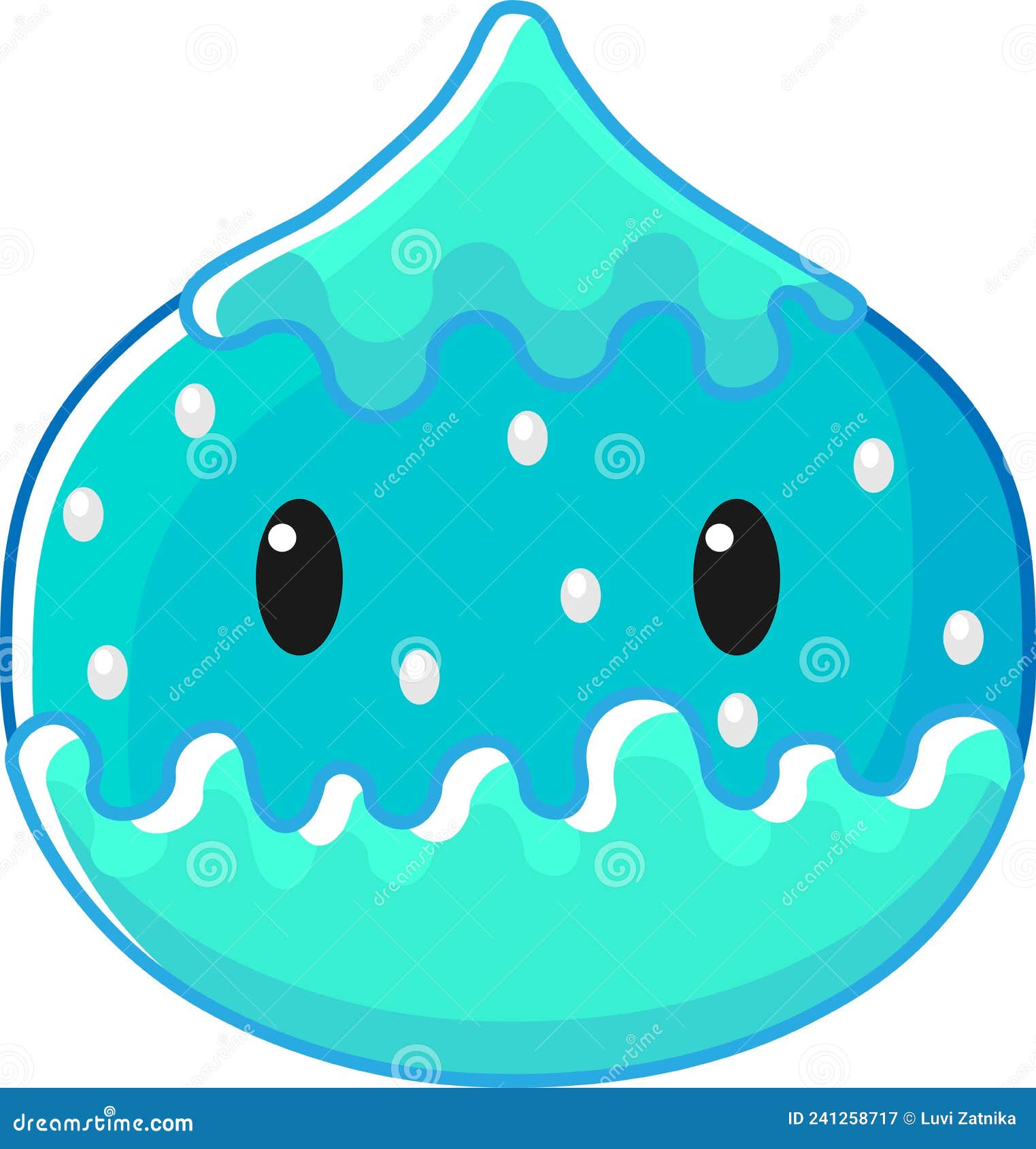 Cool and Cute Little Slime Character Stock Vector - Illustration of ...