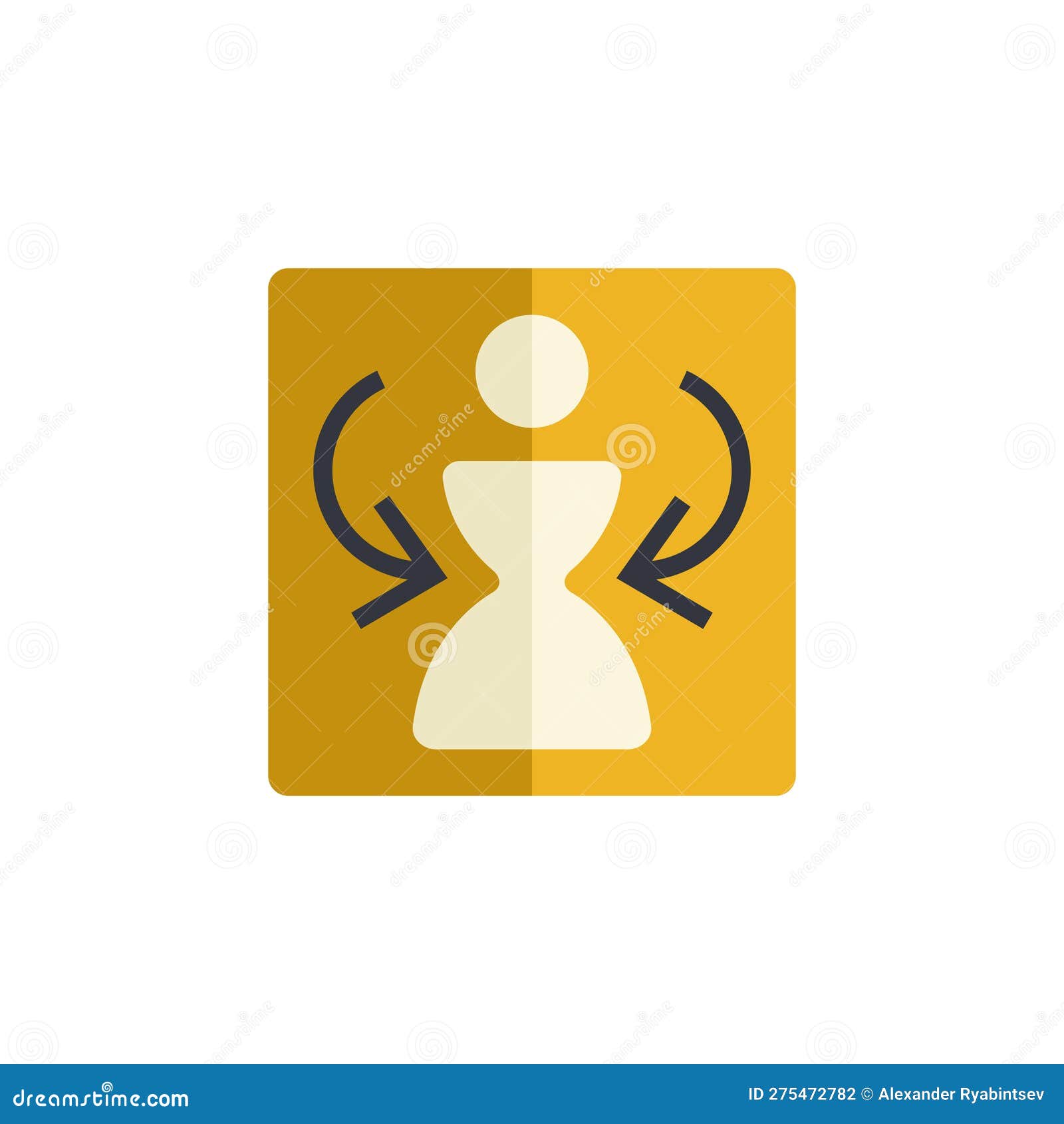 Weight Loss Abstract Flat Style Vector Icon Stock Vector - Illustration ...