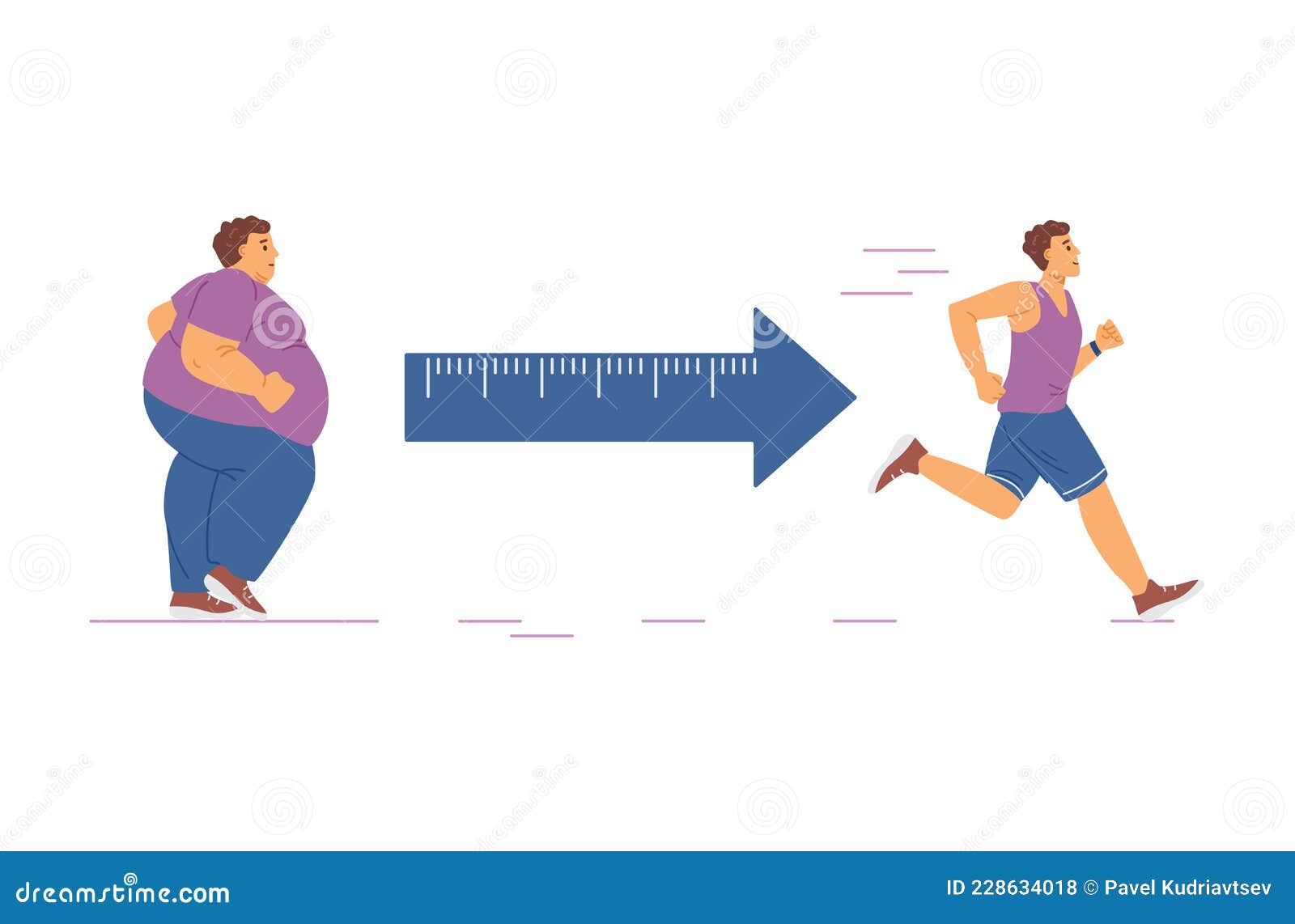 3D Fat Overweight Vs Slim Fit Diet With Muscles Young Man Stock Photo ...