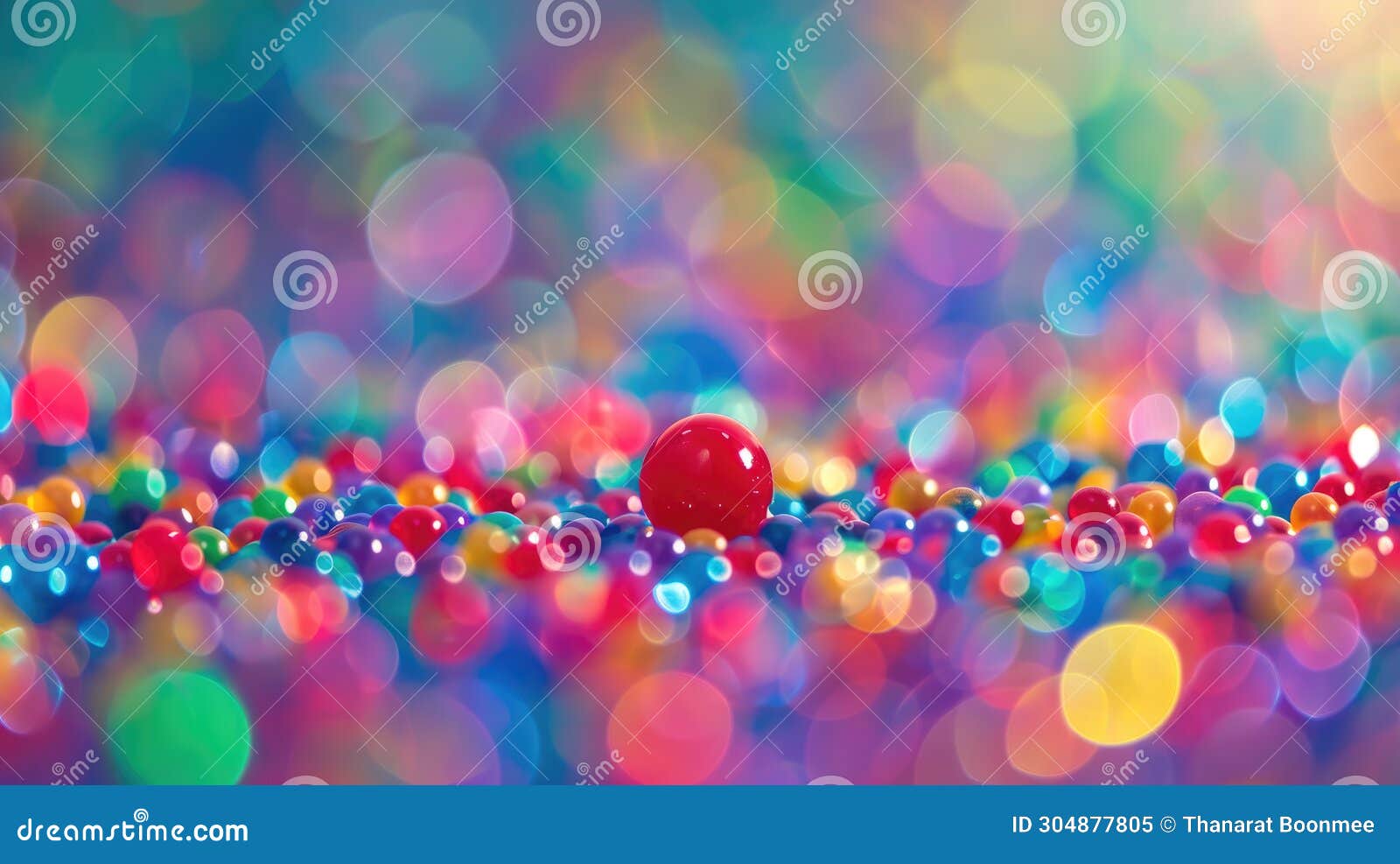 Slimy Red Dot in Sharp Focus among Millions of Colorful Dots, Depth of ...