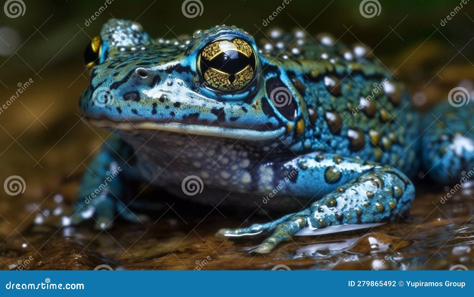 Slimy Toad Sitting in Wet Forest, Looking at Camera Generated by AI ...