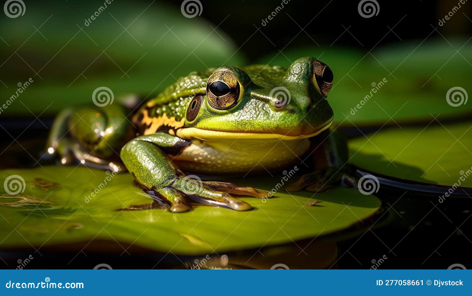 Slimy Toad Sitting on Wet Leaf Outdoors Generated by AI Stock ... Slimy Toad Sitting on Wet Leaf Outdoors Generated by AI Stock ...