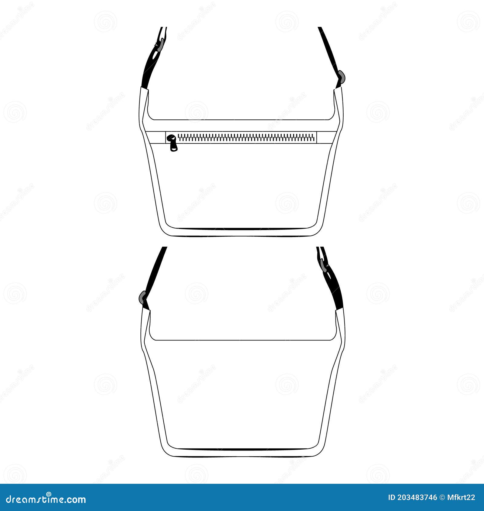 Sling Bag Vector Illustration Flat Sketches Template Stock Vector ...