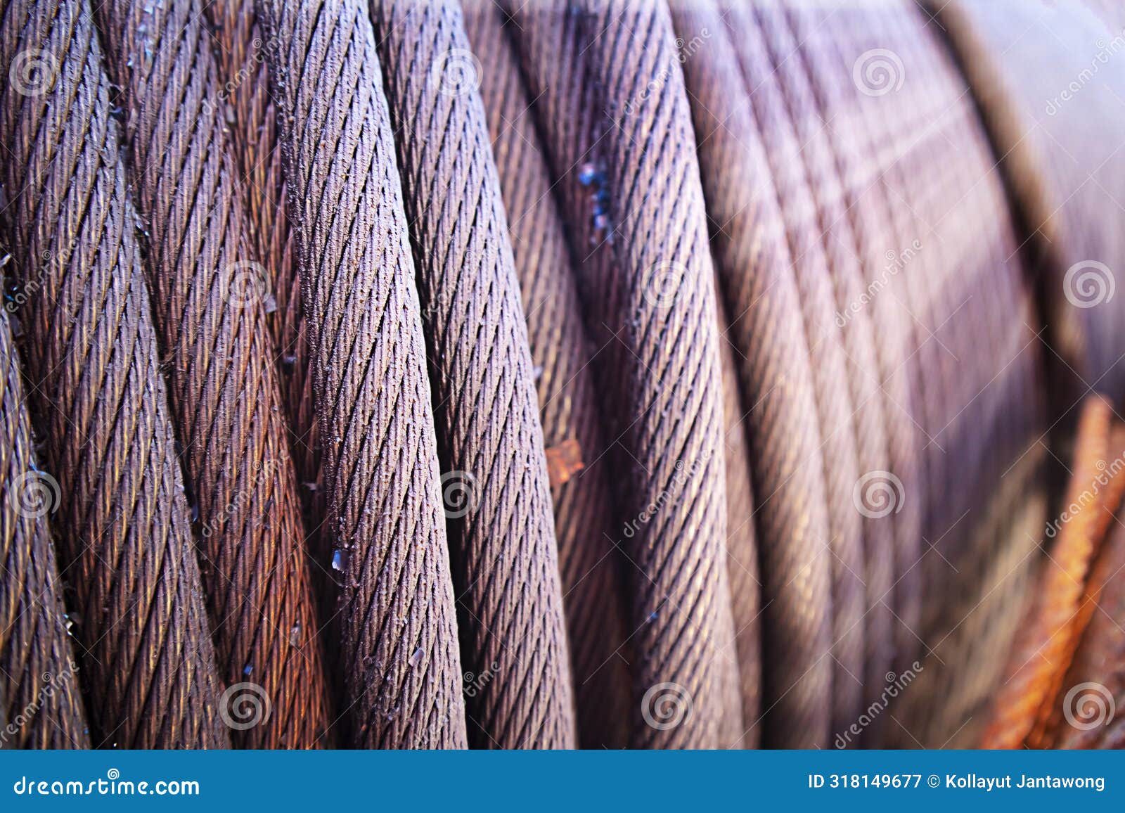 The Sling Inside Machine Sling Drum are Tangle and Misaling Stock Image ...