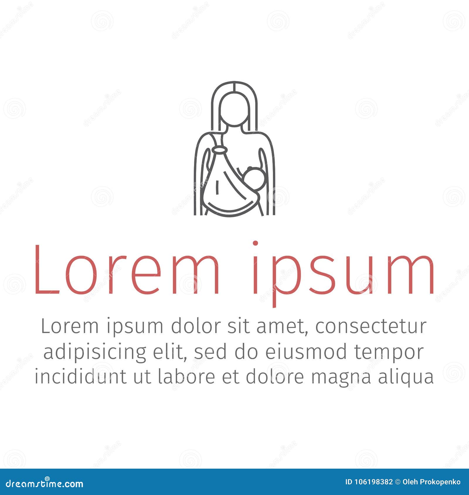 Sling Line Icon Vector Illustration Stock Vector - Illustration of ...