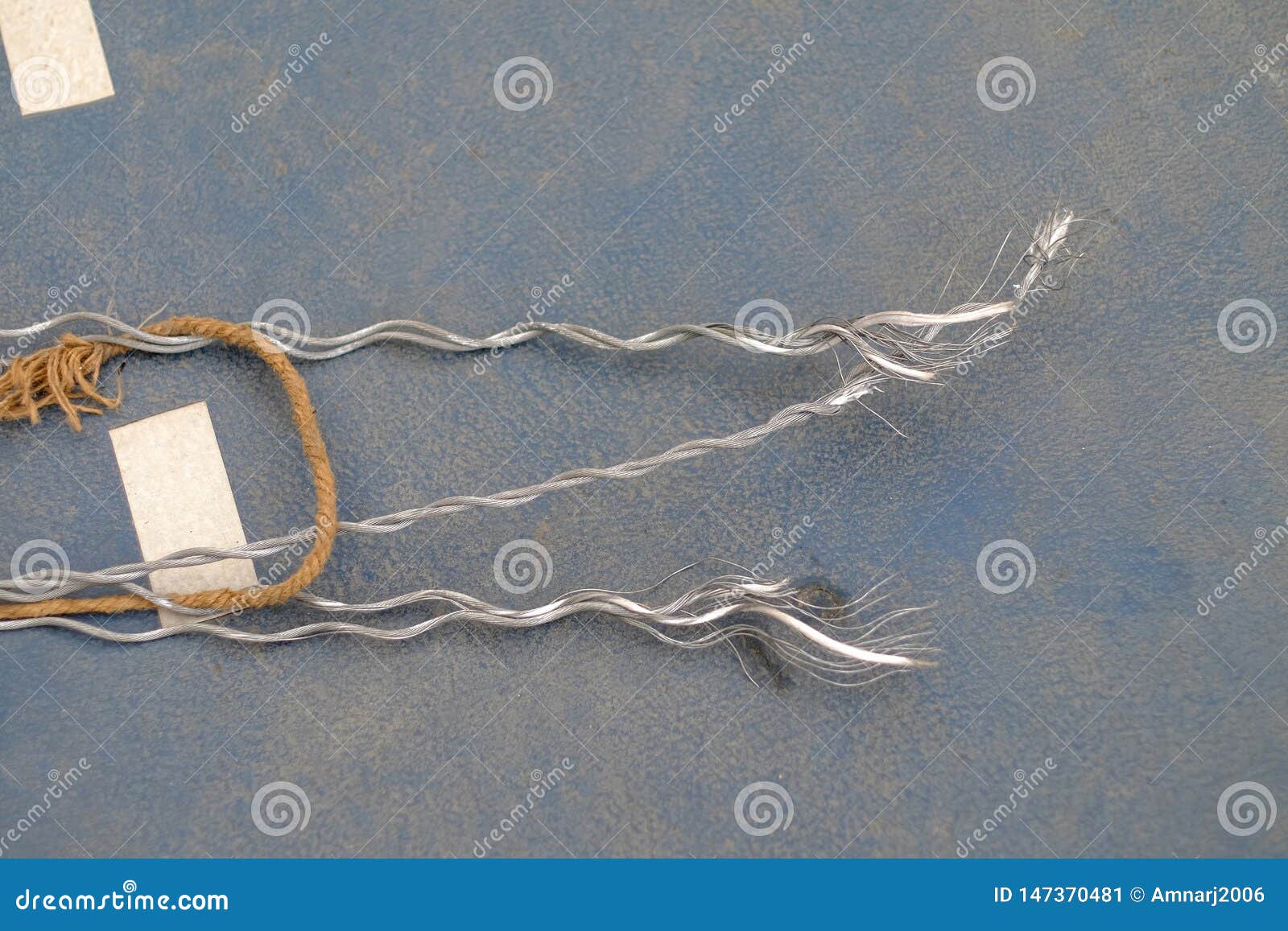 Sling wire torn from storm stock image. Image of rough - 147370481