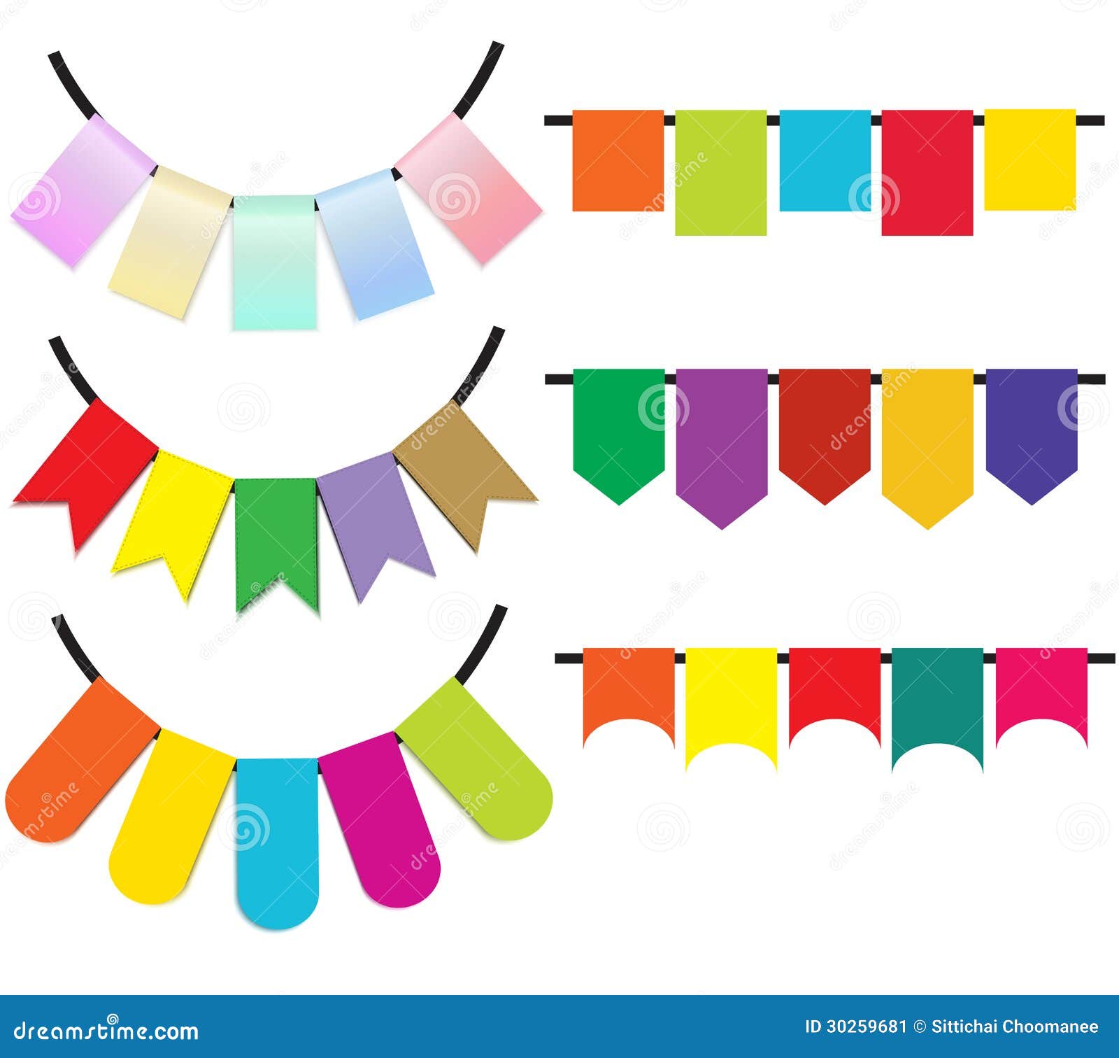 Kleurrijke slinger vector illustratie. Illustration of viering - 30259681