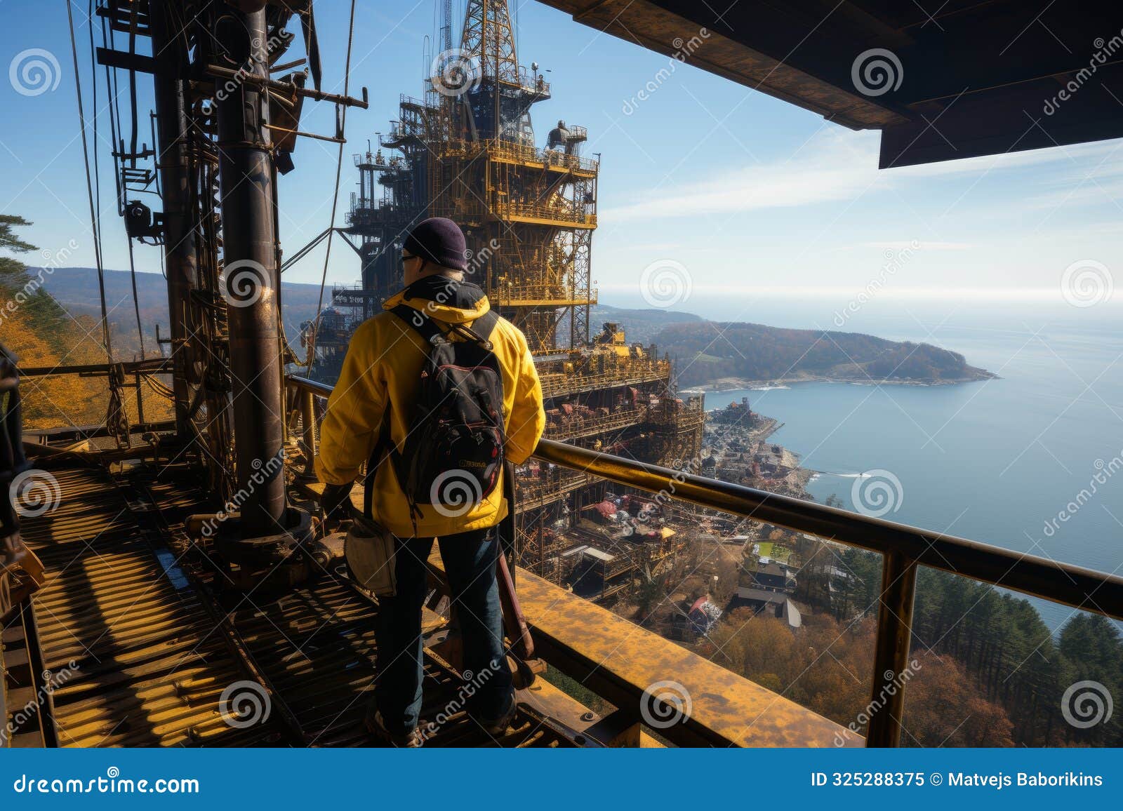 Slinger Using Crane To Lift Heavy Load on Oil Platform in Offshore ...