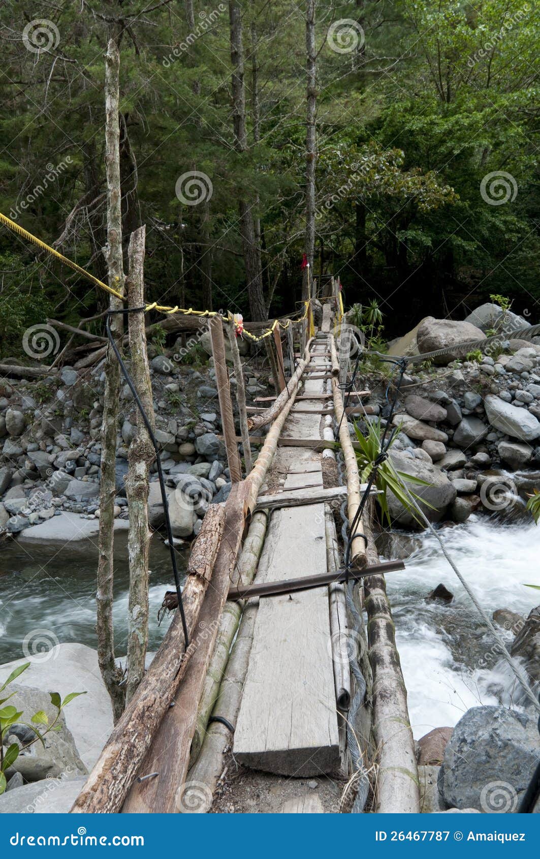 Slingerende brug stock afbeelding. Image of traliewerk - 26467787
