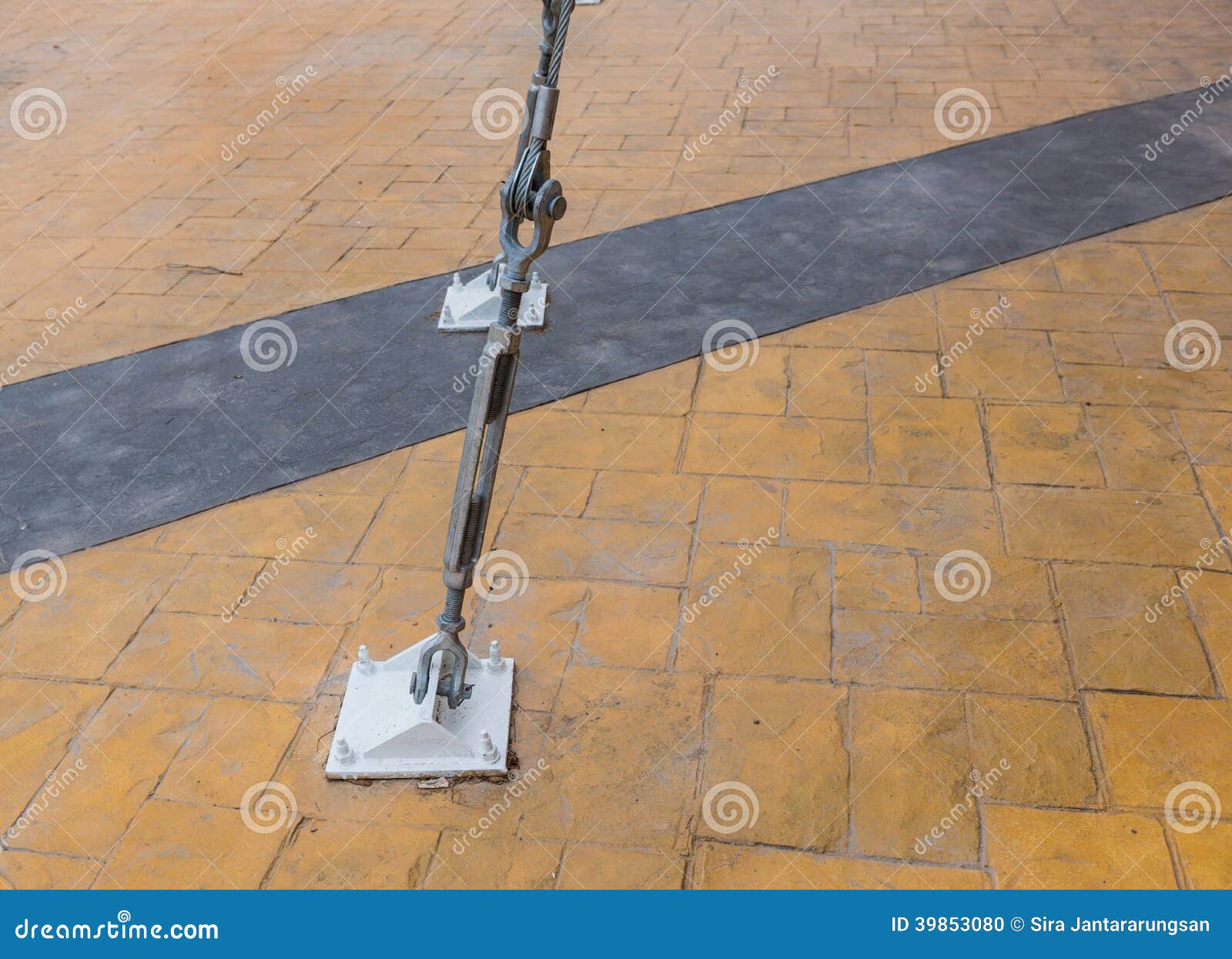 Slings Lock Safty with Pole Steel Stock Photo - Image of strong, lock ...