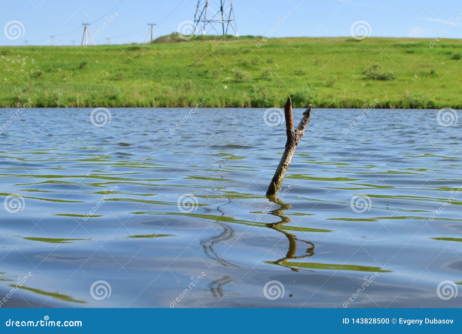 Slingshot for Fishing in the River with Reflection Stock Photo - Image ...