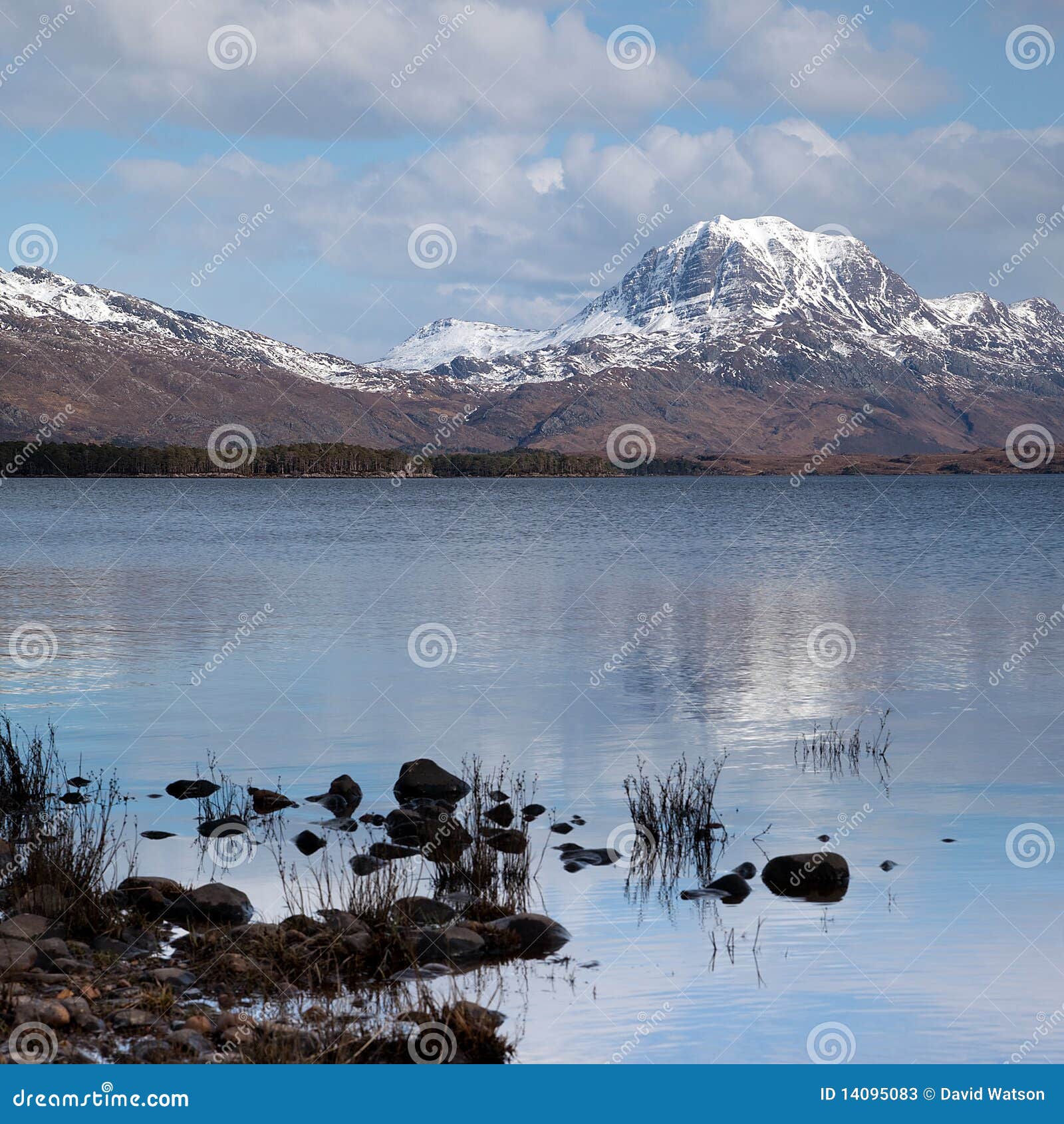 Slioch Mountain and Loch Maree Stock Image - Image of maree, outdoor ...