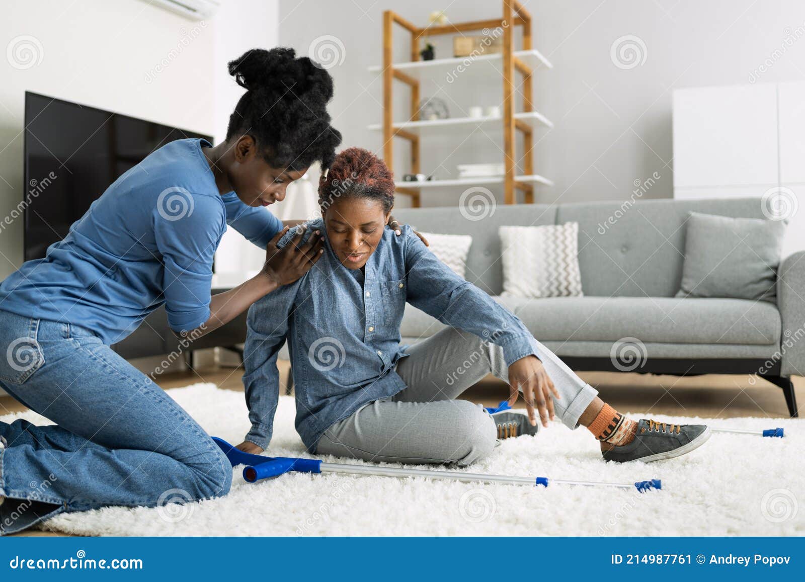 Fall Risk Using A Walker Stock Photography | CartoonDealer.com #32137232