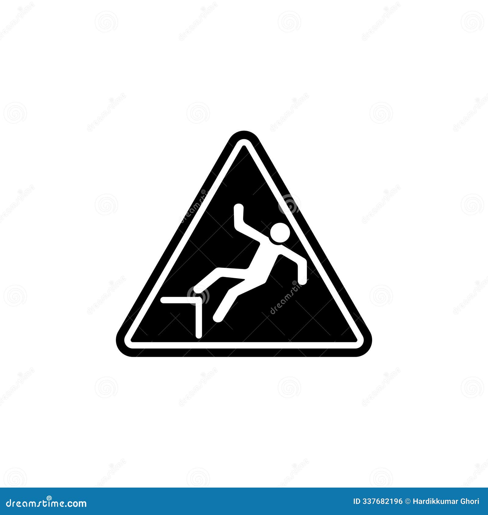 Slip Warning Sign Cartoon Vector | CartoonDealer.com #338956455