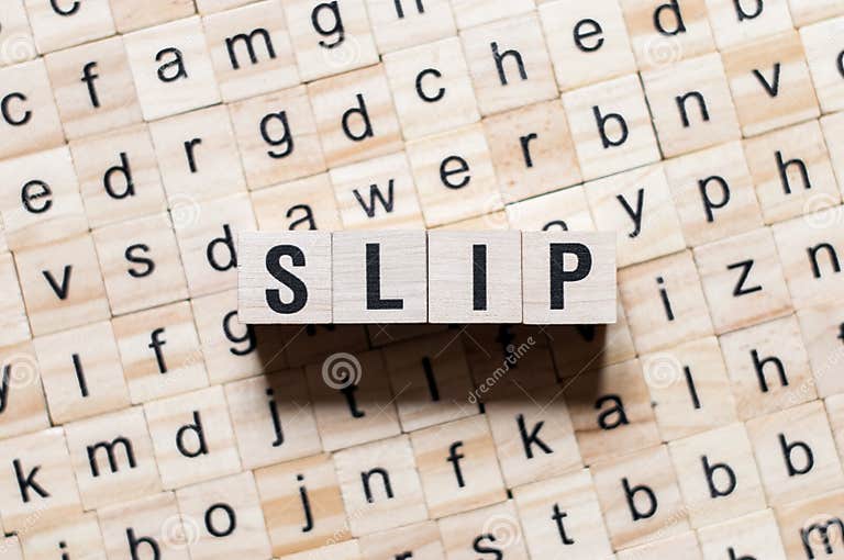 Slip word concept stock photo. Image of misunderstand - 143354358