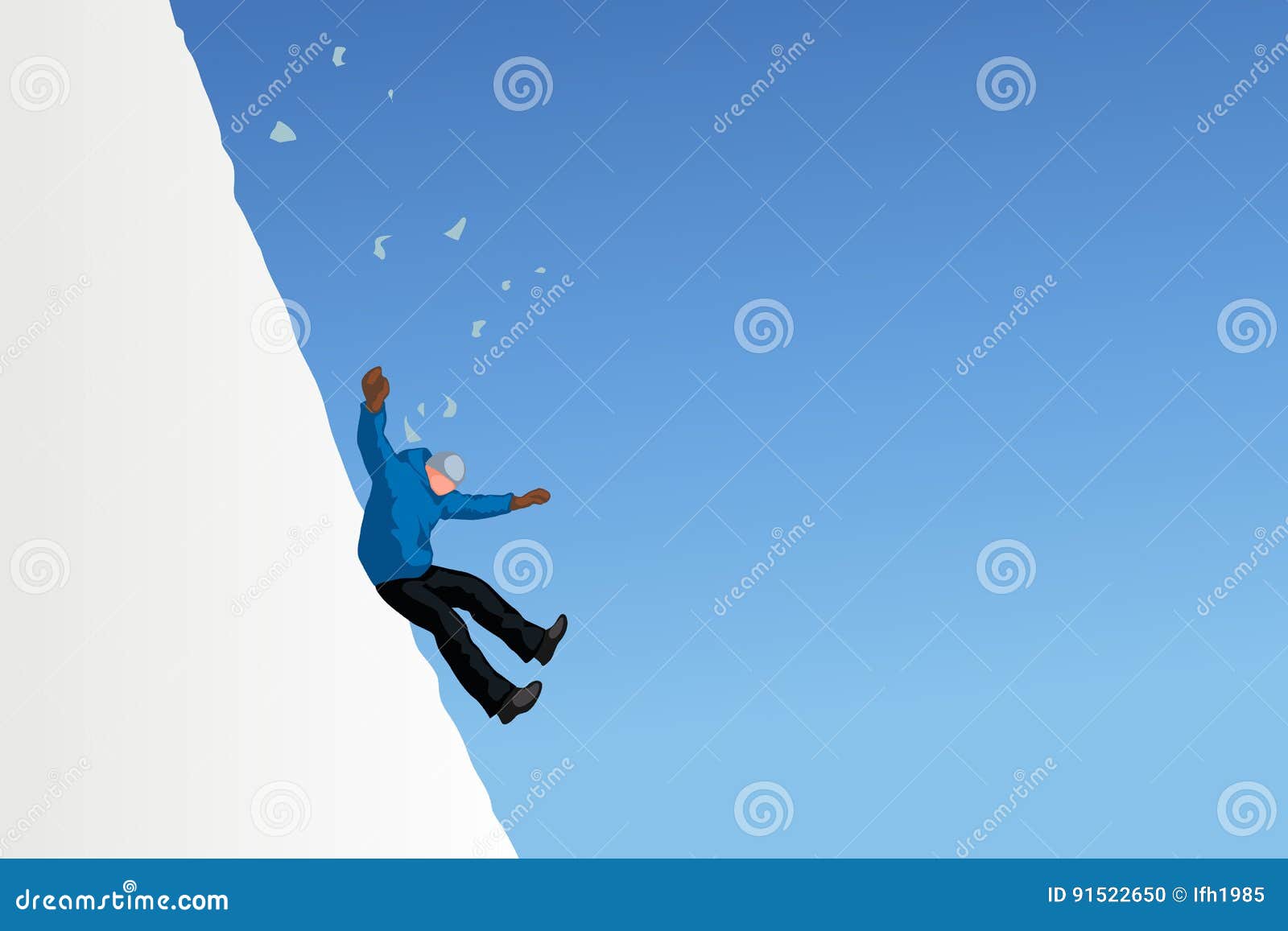 Man Slipped And Falling Down Forward, Man With Shocked Facial ...