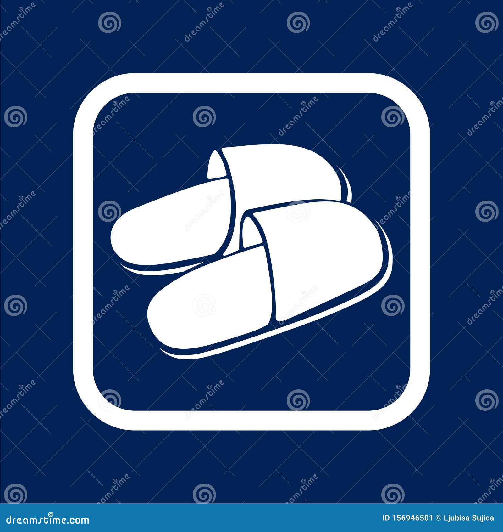 Slipper Icon - Illustration Stock Vector - Illustration of cute ...