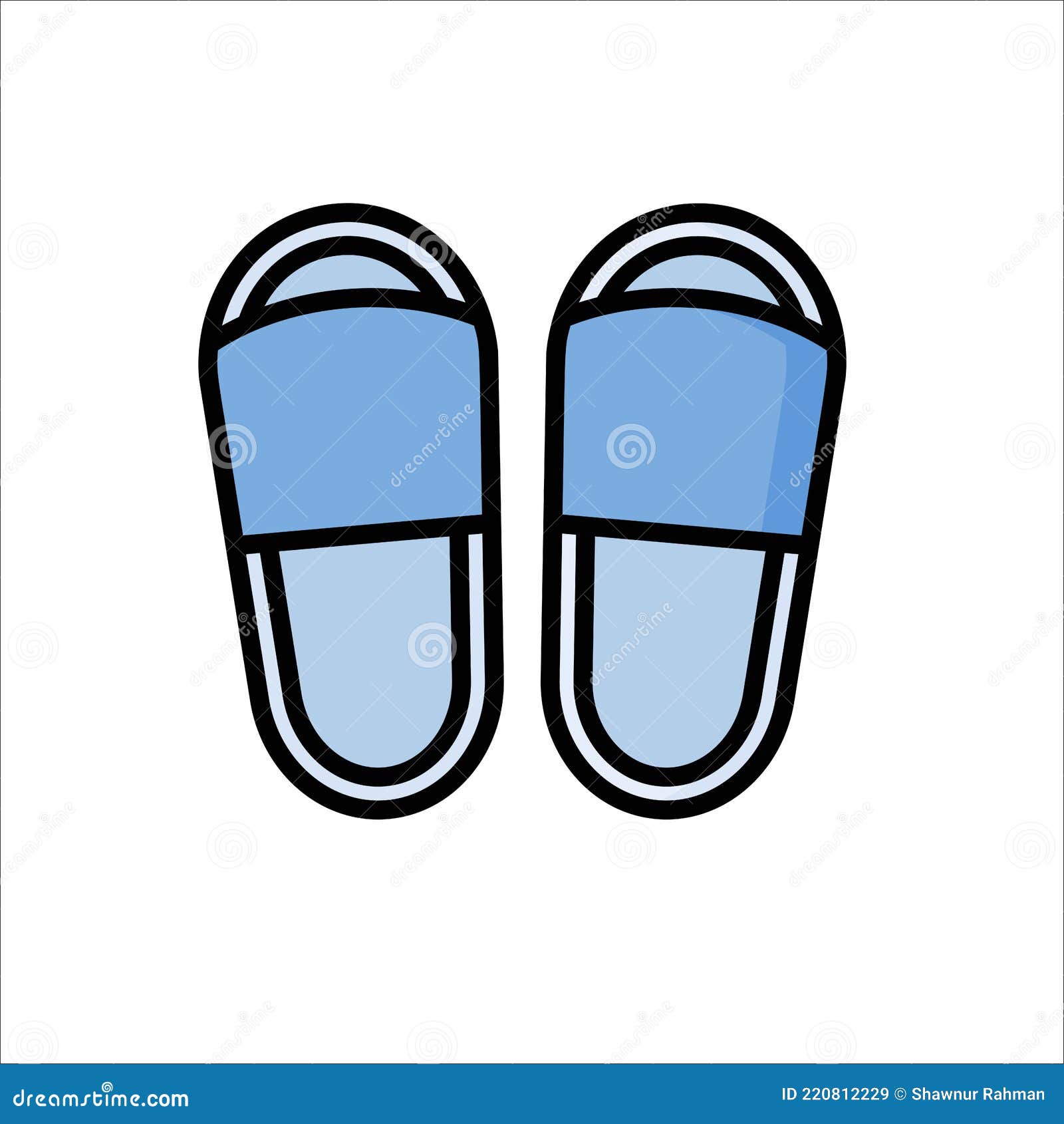Slipper Linear Vector Icon. Flip Flops Line Thin Sign. Beach Sneakers ...