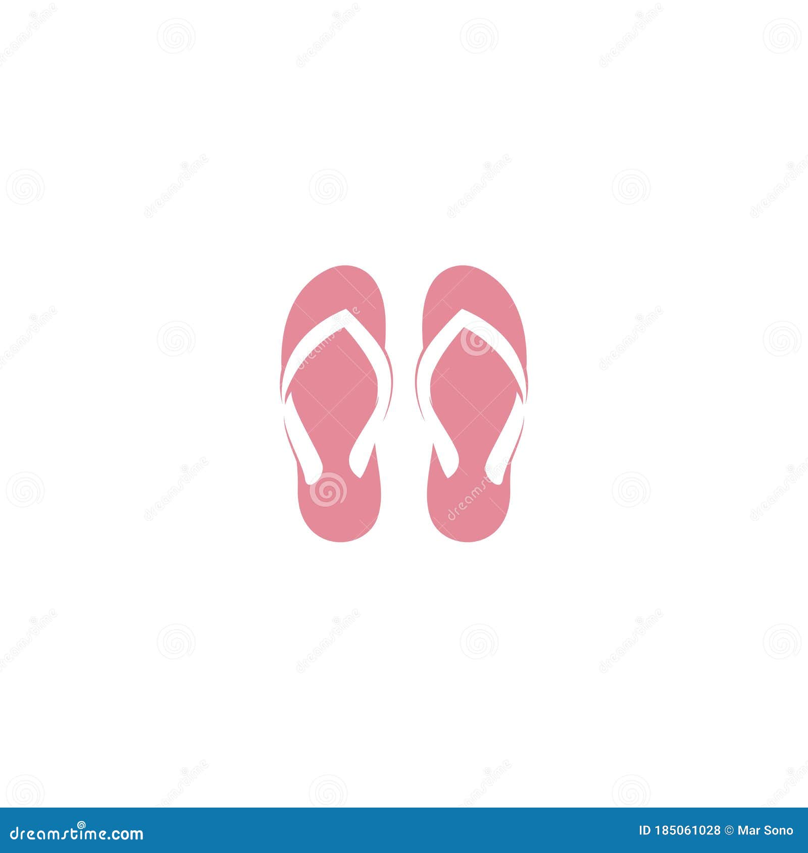 Slipper Icon Vector Flat Design Template Stock Vector - Illustration of ...