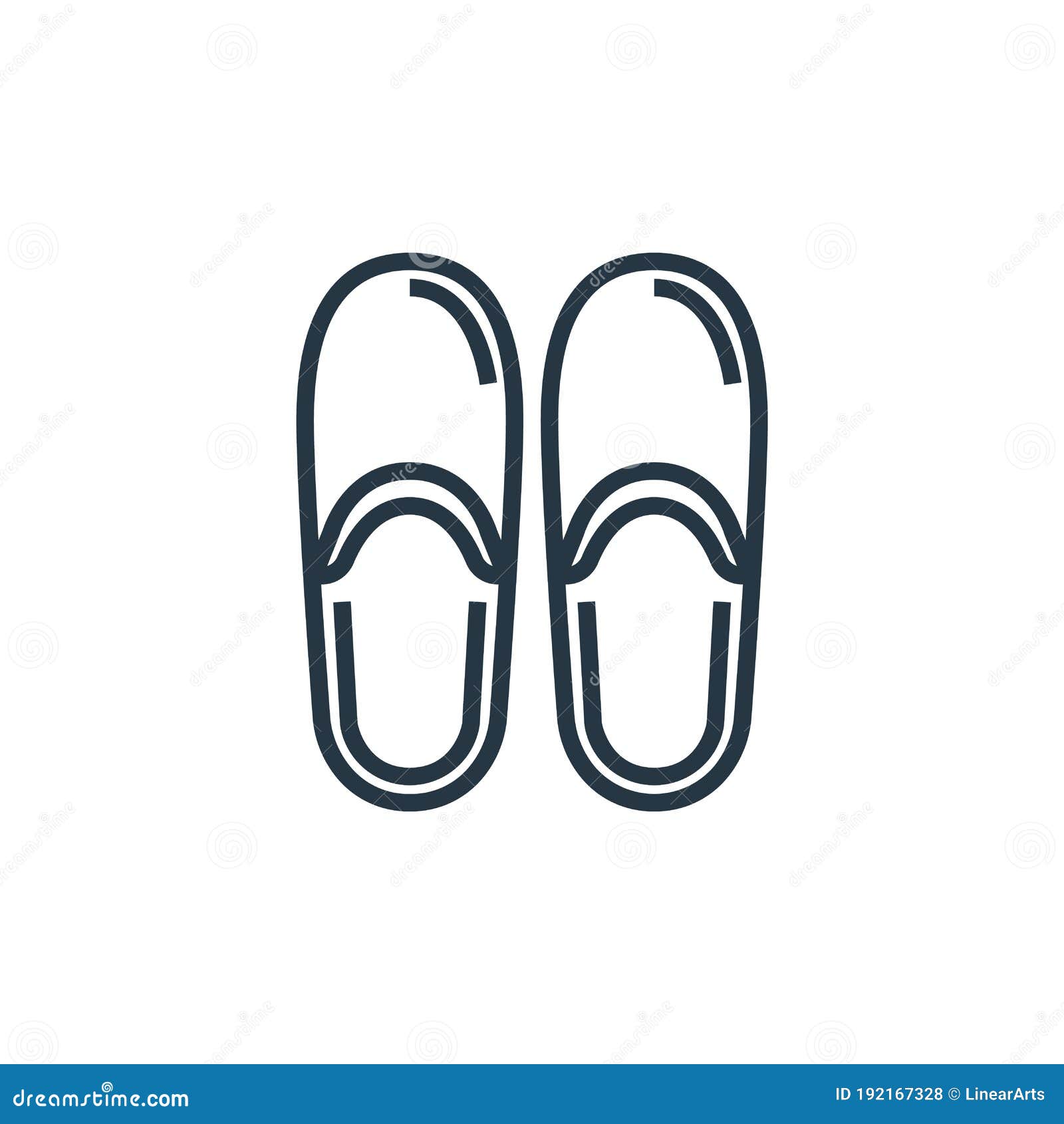 Slipper Icon Vector From Hotel Essentials Concept. Thin Line ...