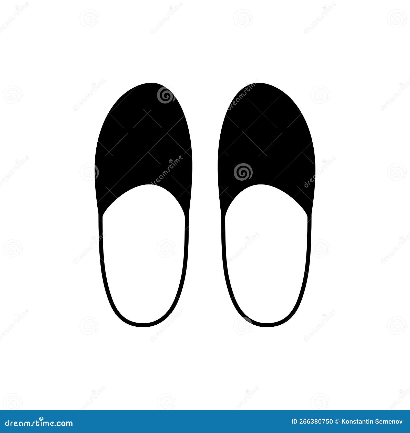 Slipper Icon Vector From Hotel Essentials Concept. Thin Line ...