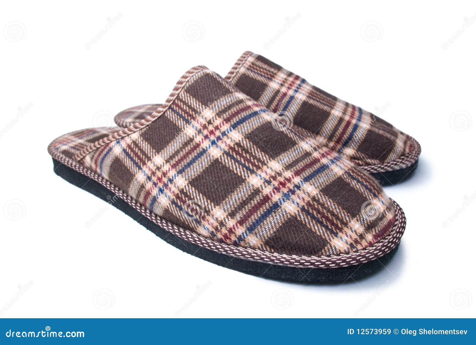 Slippers stock image. Image of footware, shoe, chequered - 12573959