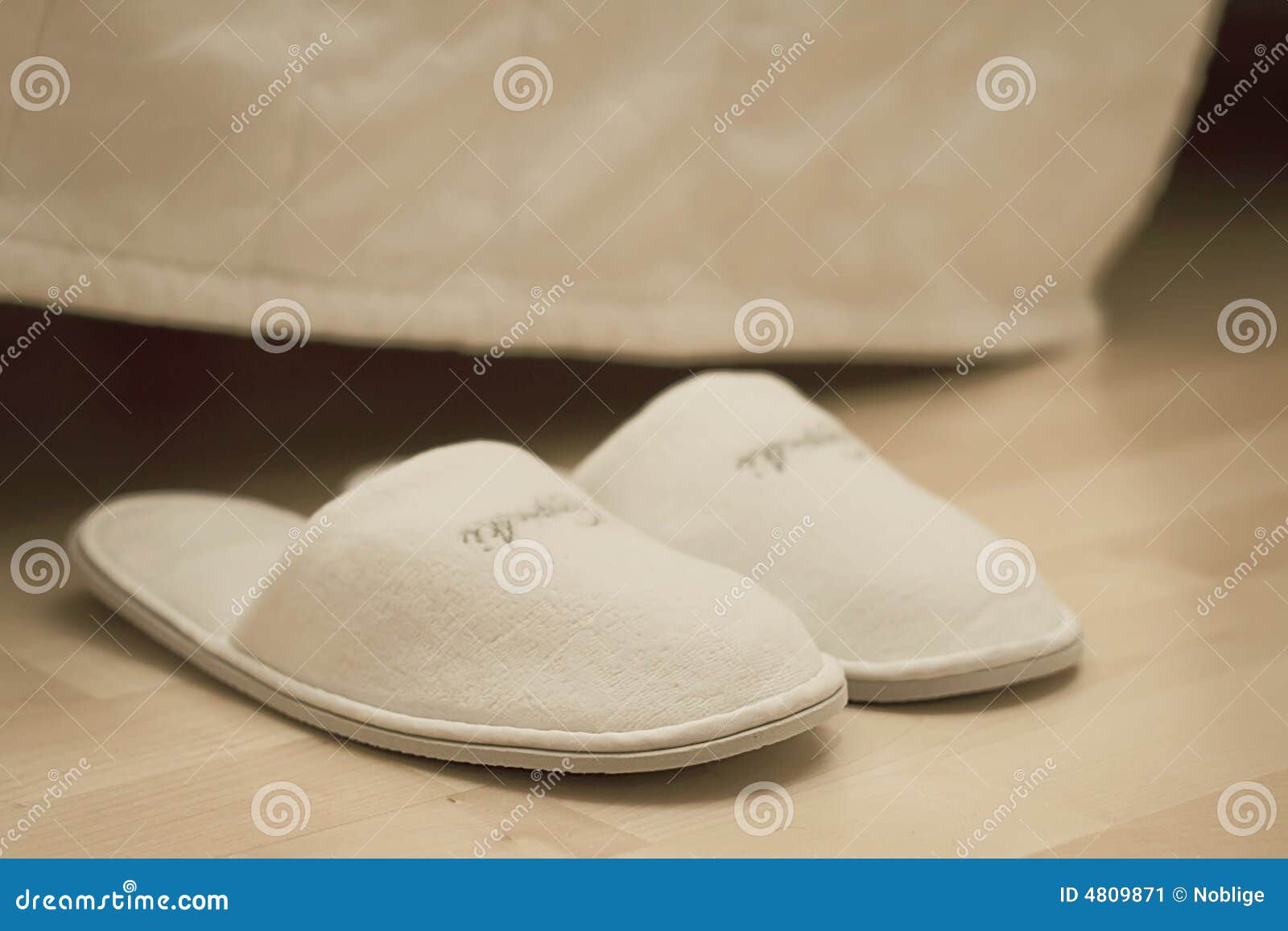 Slippers stock image. Image of shoes, interior, bedding - 4809871