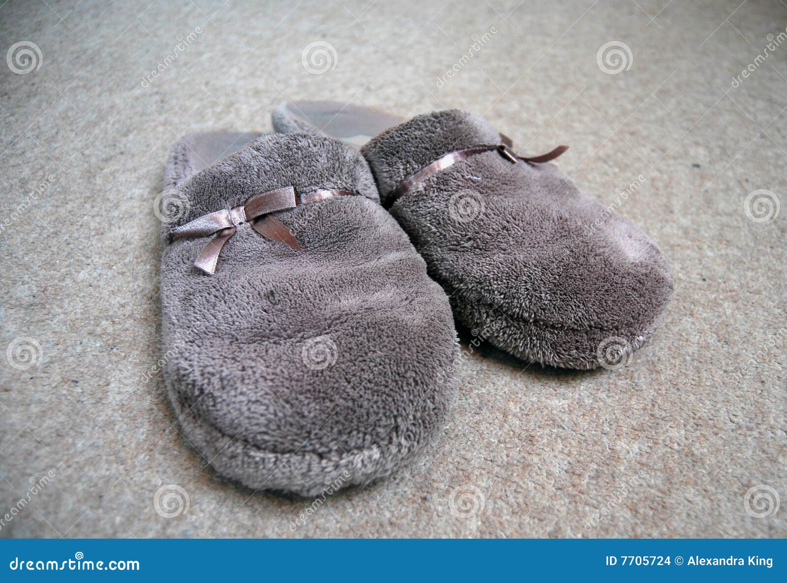 Slippers stock photo. Image of soft, indoors, ribbon, gray - 7705724