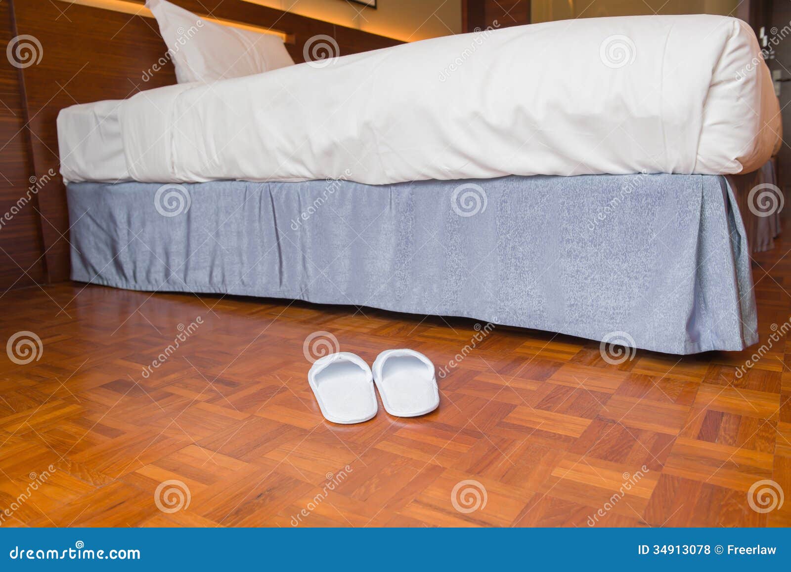 Slippers and bed stock photo. Image of comfort, luxury - 34913078