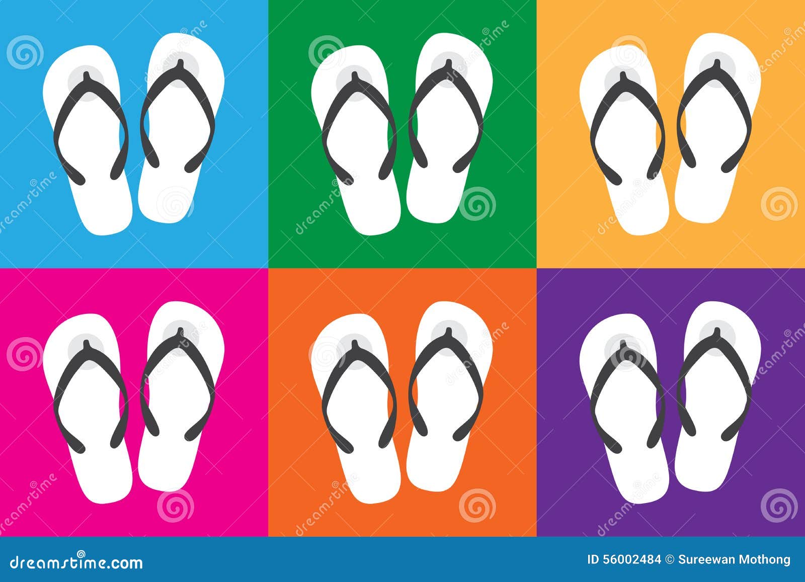 Slippers with Colorful Colors for Holiday, Slippers Vector Stock Vector ...