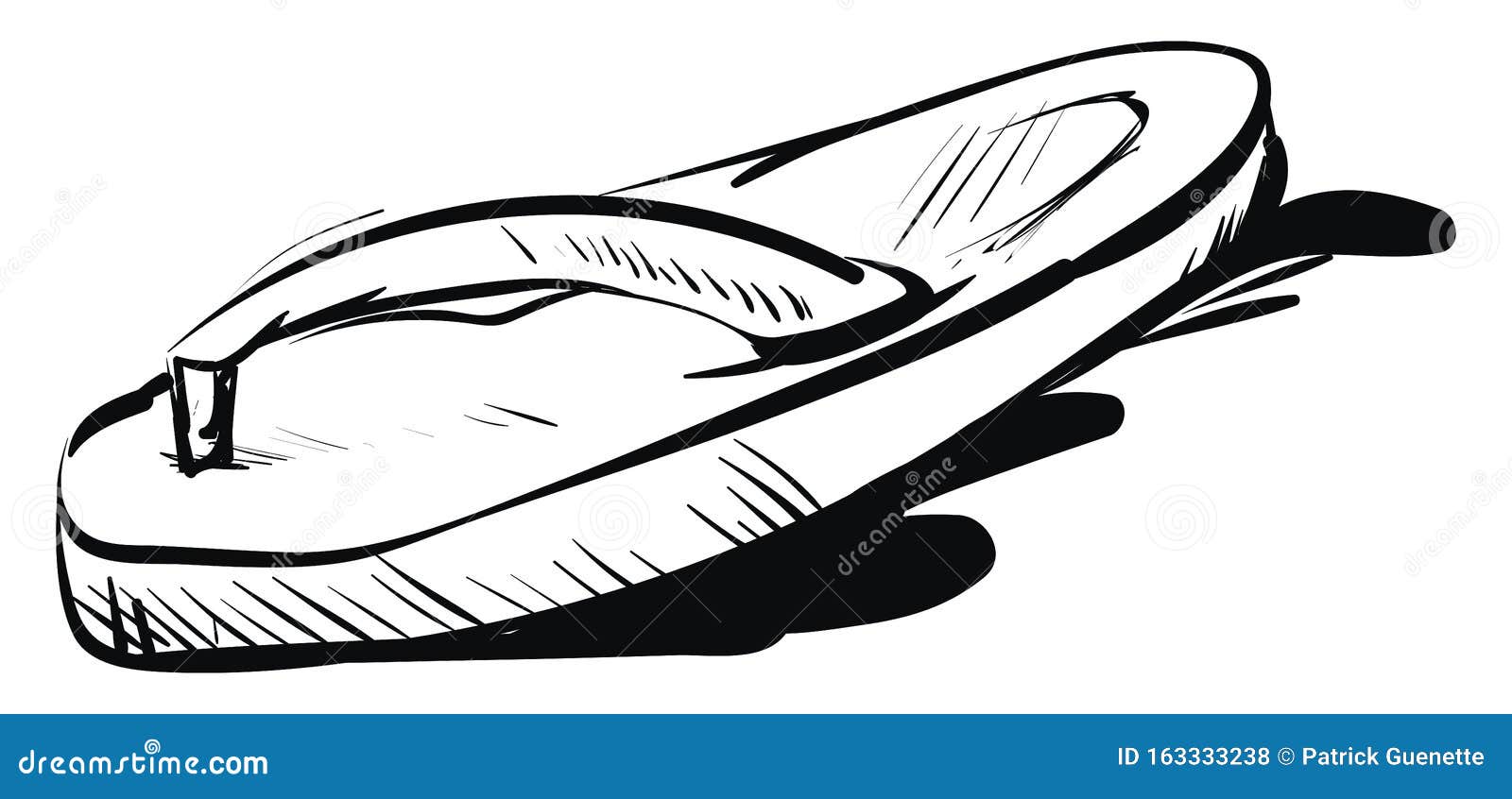 Slippers Drawing, Illustration, Vector Stock Photo - Image of cute ...