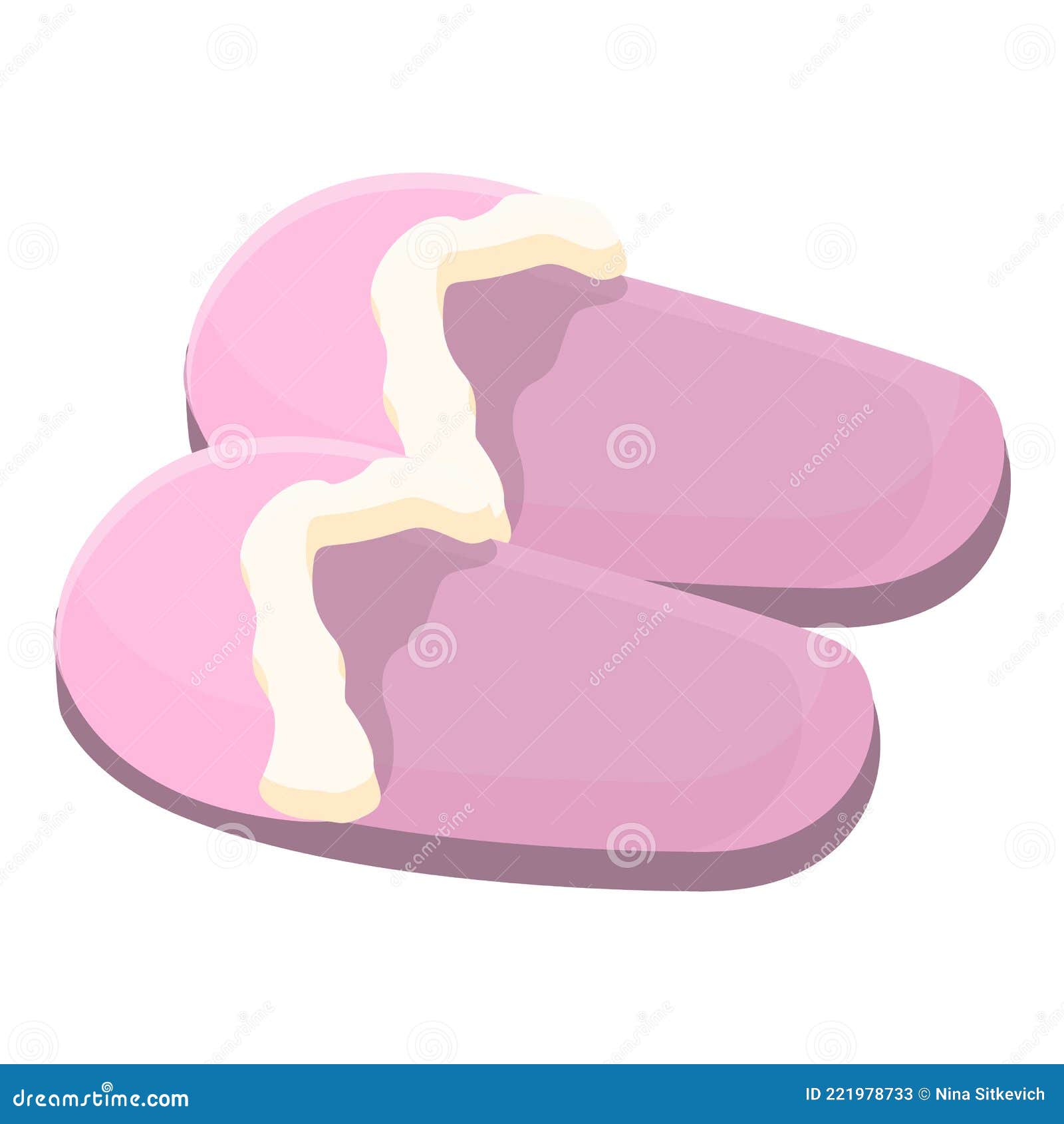 Slippers with Fur Icon, Cartoon Style Stock Vector - Illustration of ...