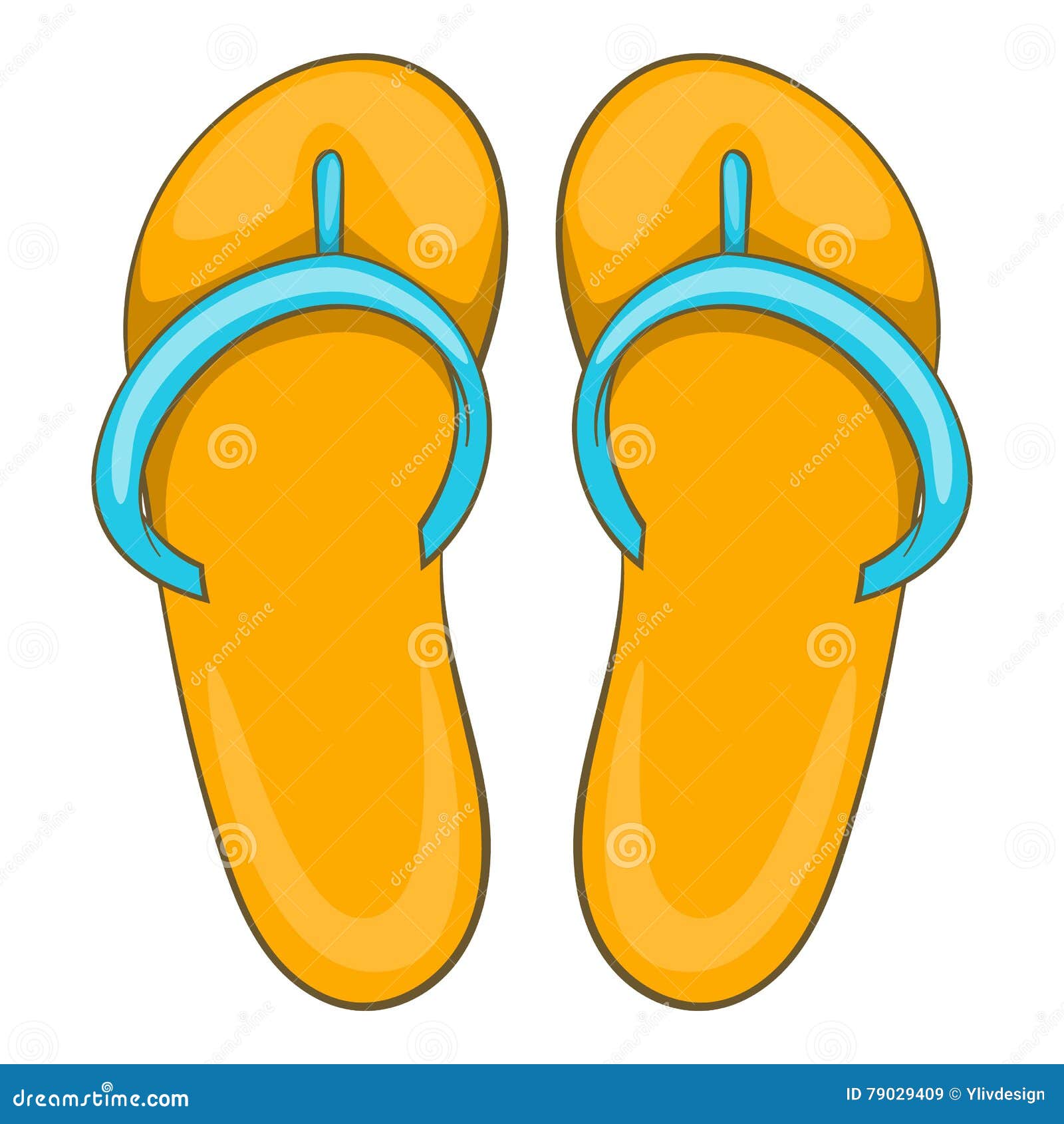 Slippers Icon, Cartoon Style Stock Vector - Illustration of cream ...