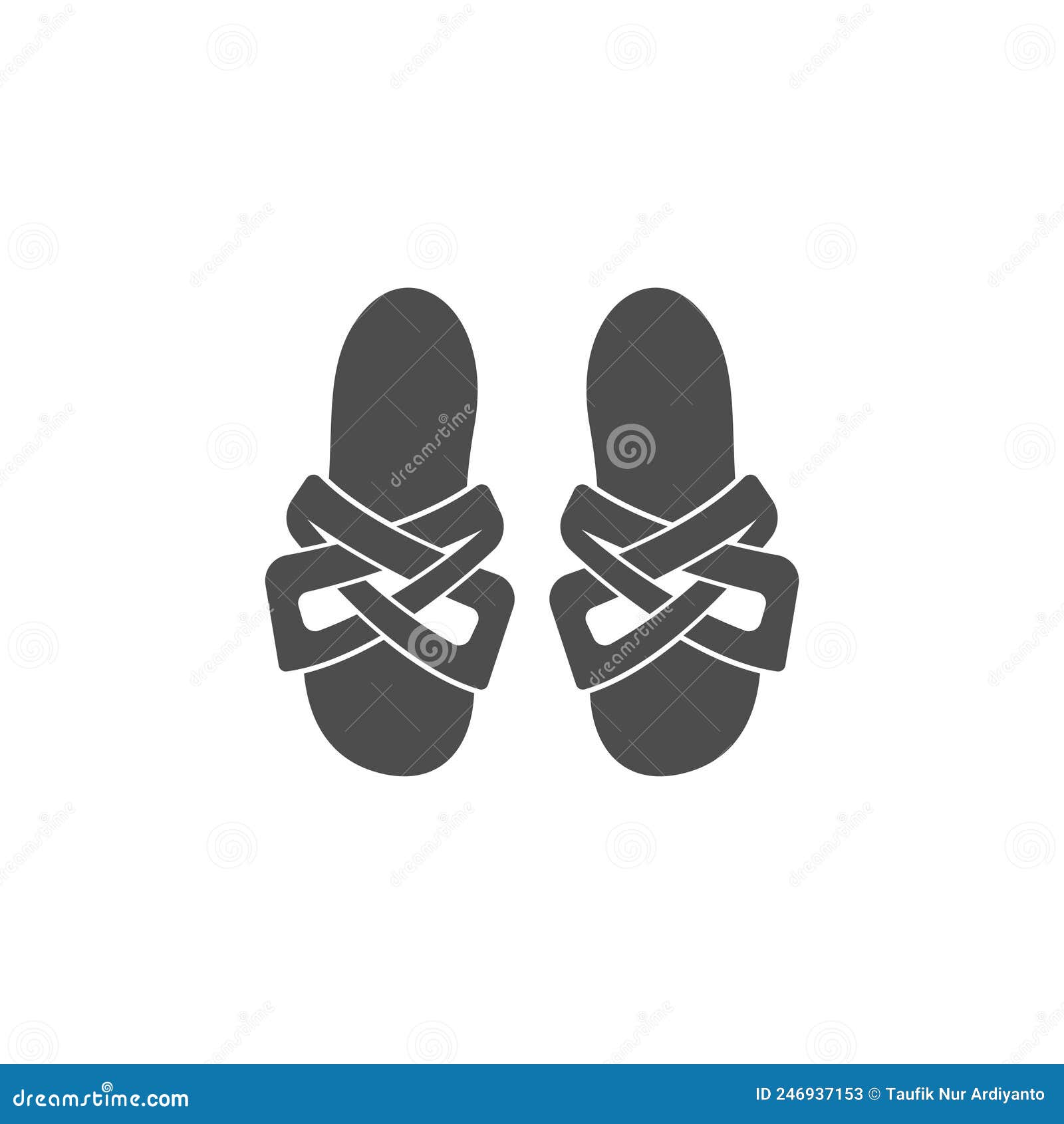 Slippers Icon Logo Design Illustration Template Stock Illustration ...