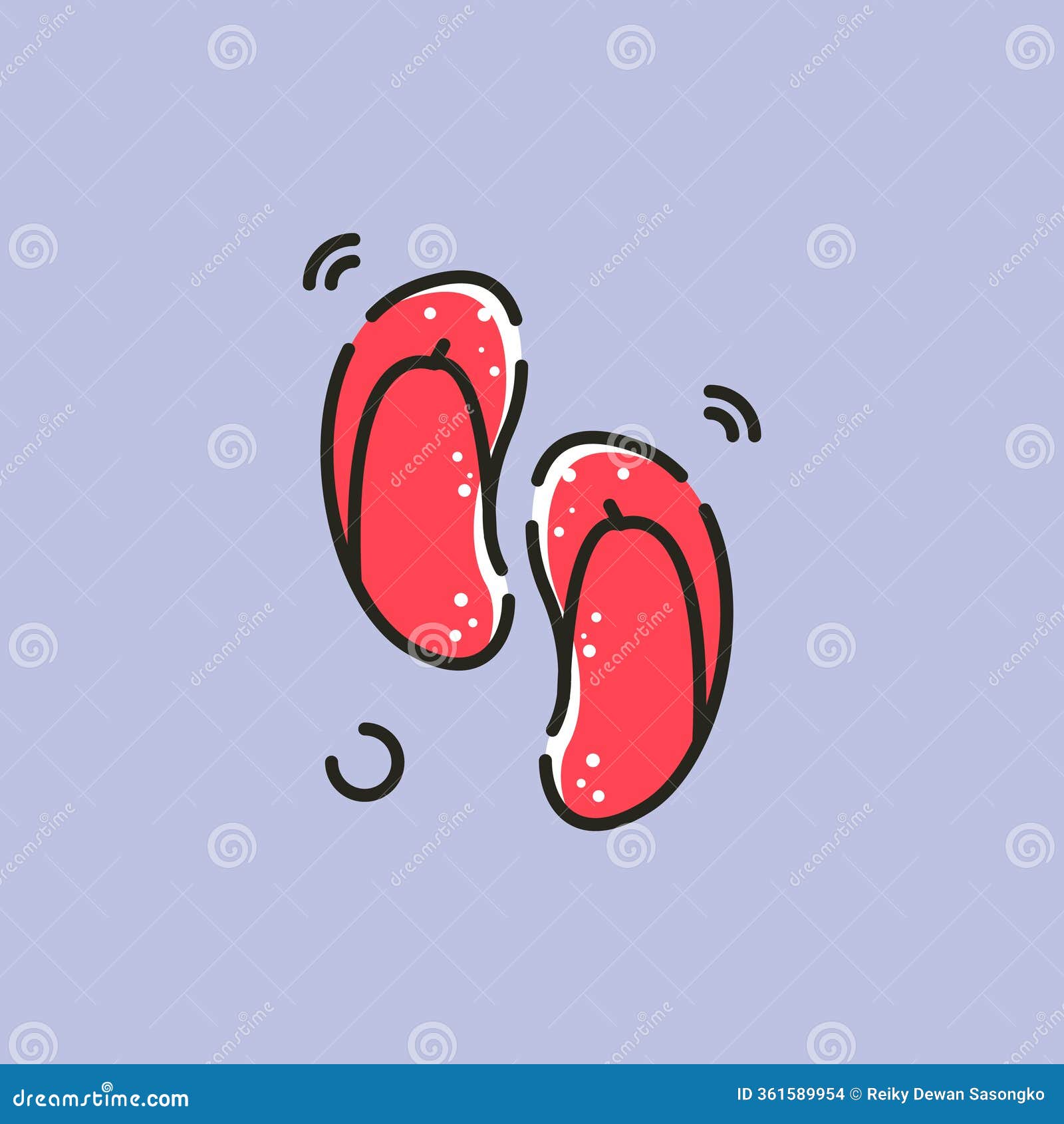 Slippers Icon Logo Vector Linear Minimalist Simple Design Stock ...