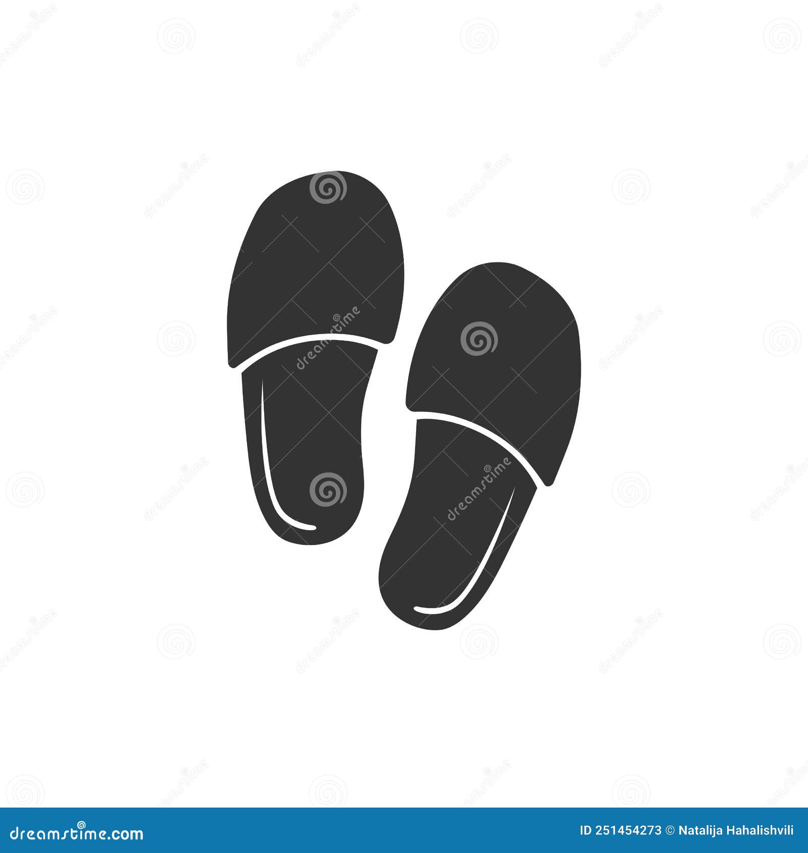Slippers Icon in Modern Flat Style Vector Stock Vector - Illustration ...