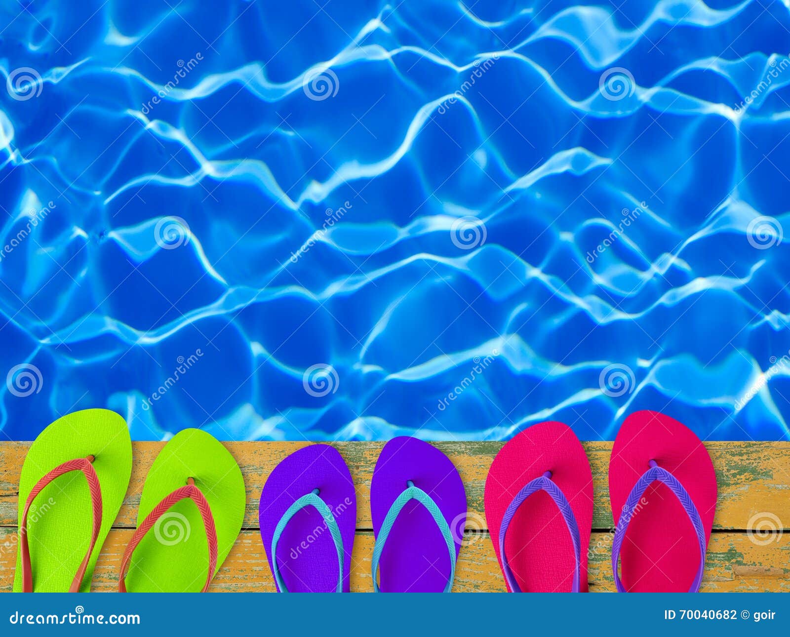 Slippers by the pool side stock photo. Image of shoe - 70040682