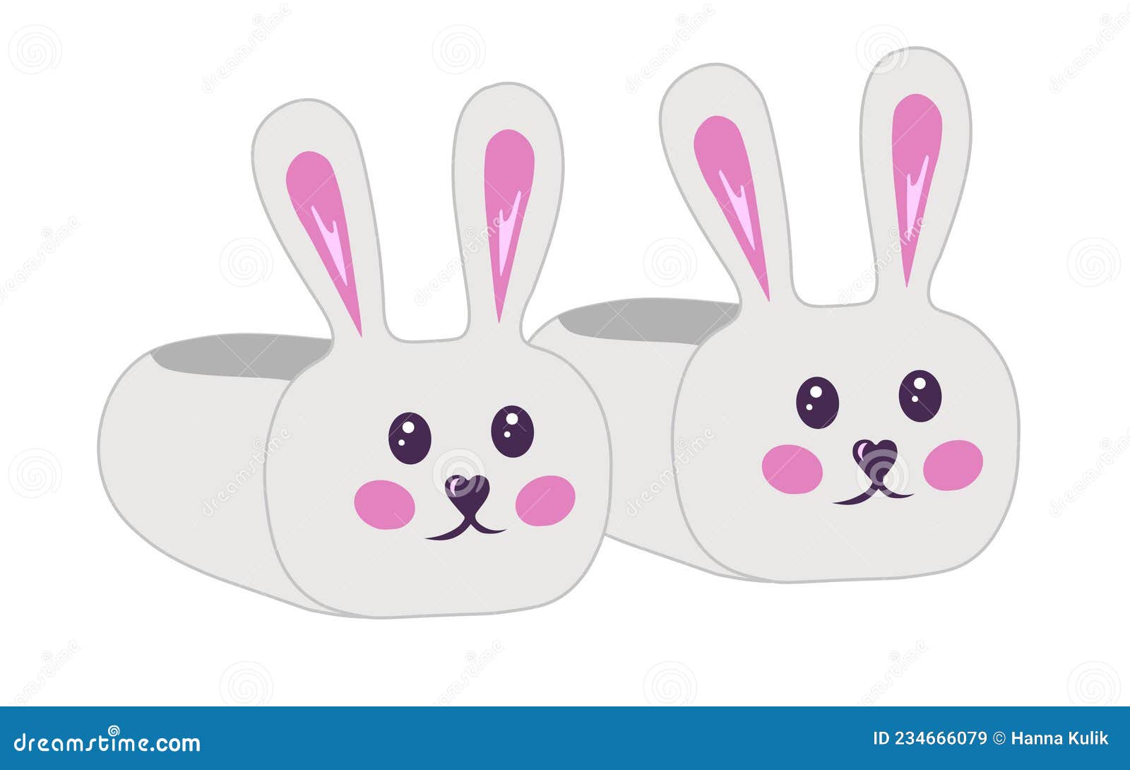 Slippers rabbit stock vector. Illustration of cute, greeting - 234666079