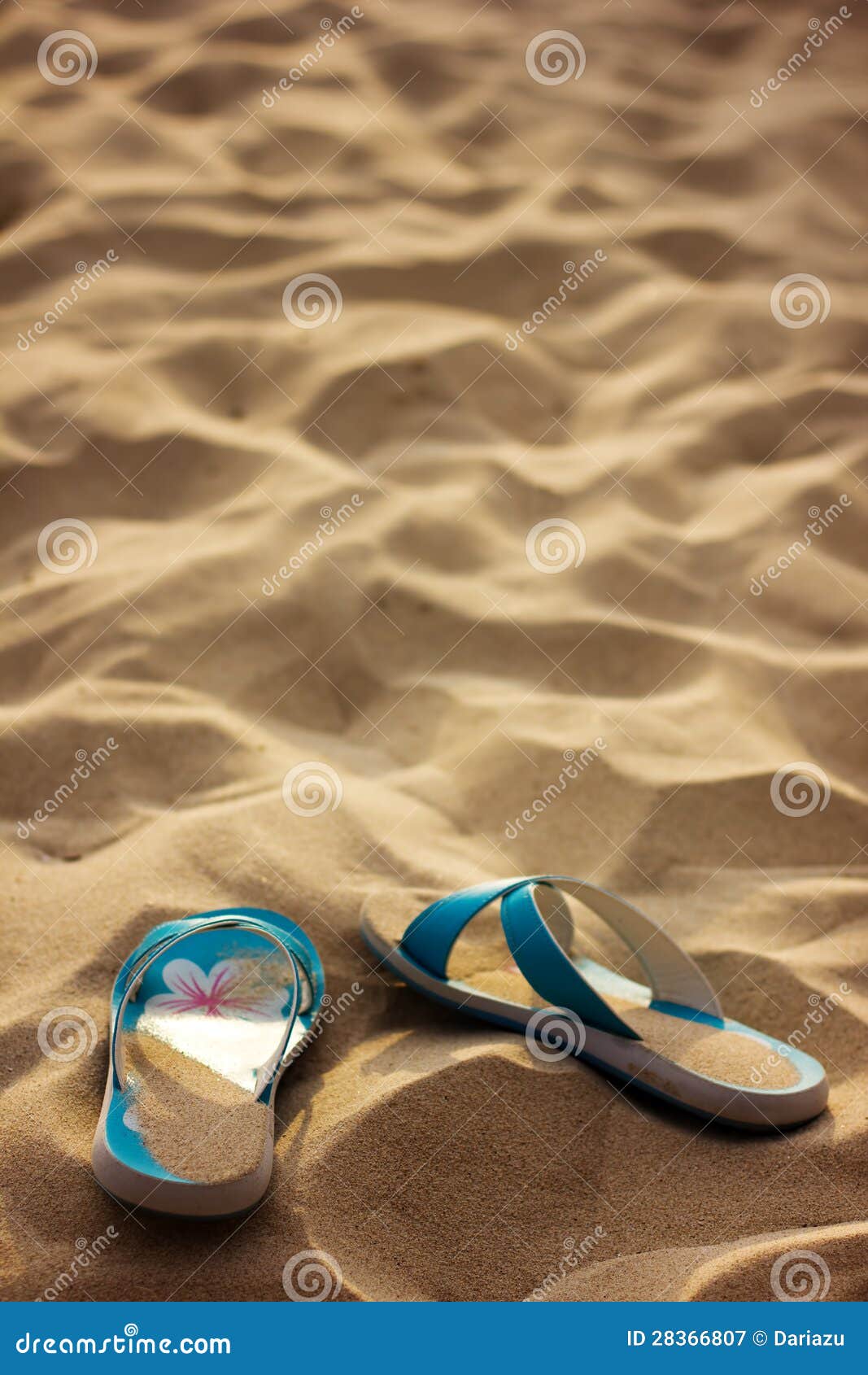 Slippers in sand stock image. Image of enjoyment, pair - 28366807