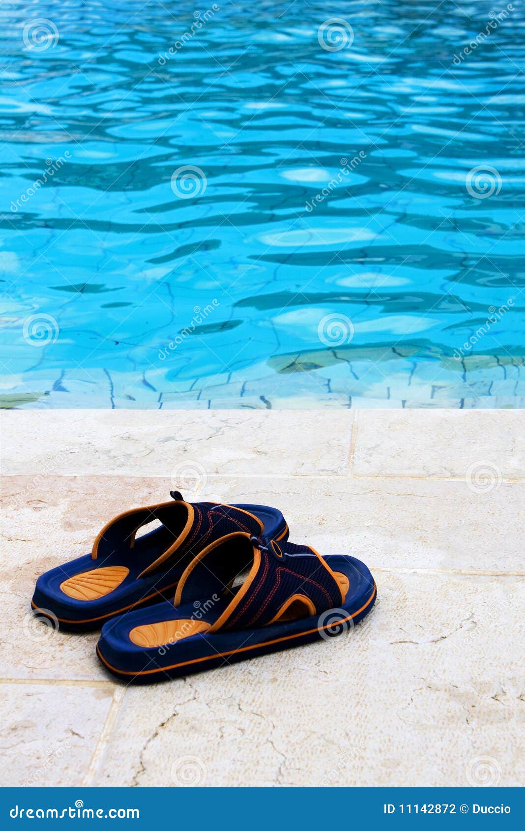 Slippers in the Swimming Pool Stock Photo - Image of foot, slippers ...