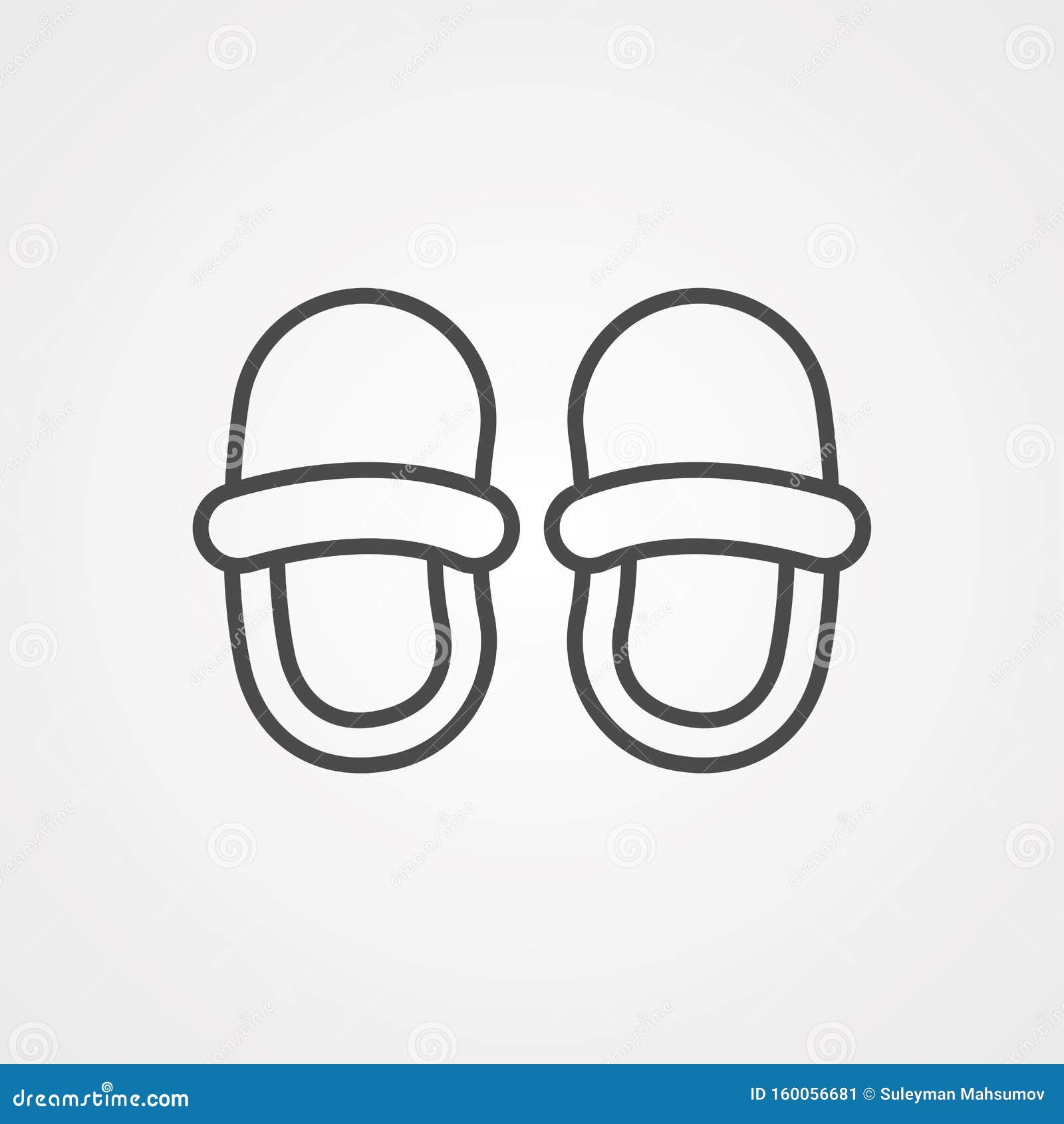 Slippers Vector Icon Sign Symbol Stock Illustration - Illustration of ...