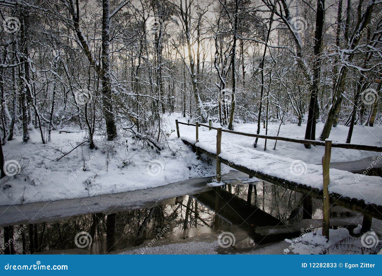 Slippery bridge stock image. Image of december, blue - 12282833