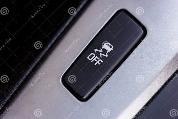 Slippery Button. an Image of a Button for Traction Control Stock Photo ...