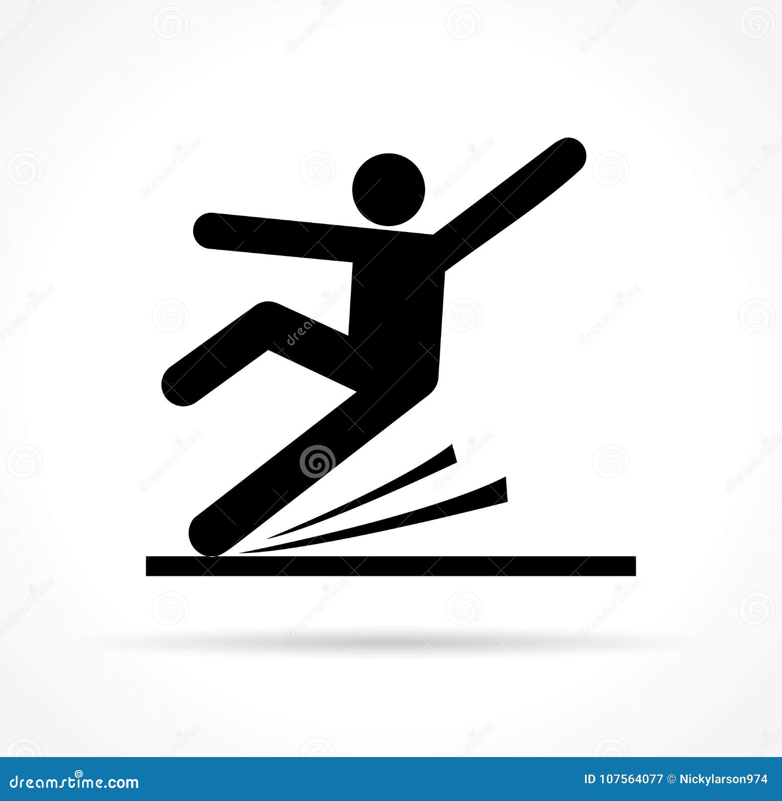 Slippery Floor Sign Cartoon Vector | CartoonDealer.com #146391997