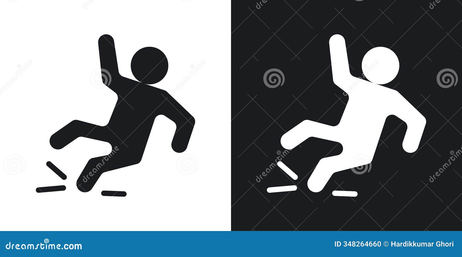 Slippery floor icon vector stock illustration. Illustration of vector ...