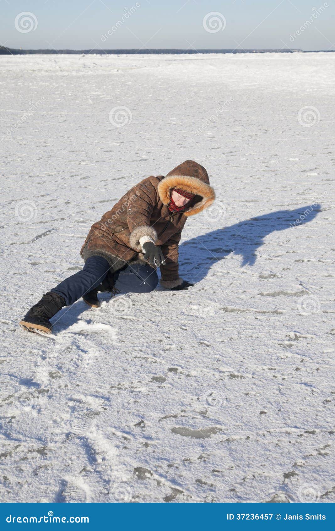 Slippery ice. stock image. Image of activity, person - 37236457