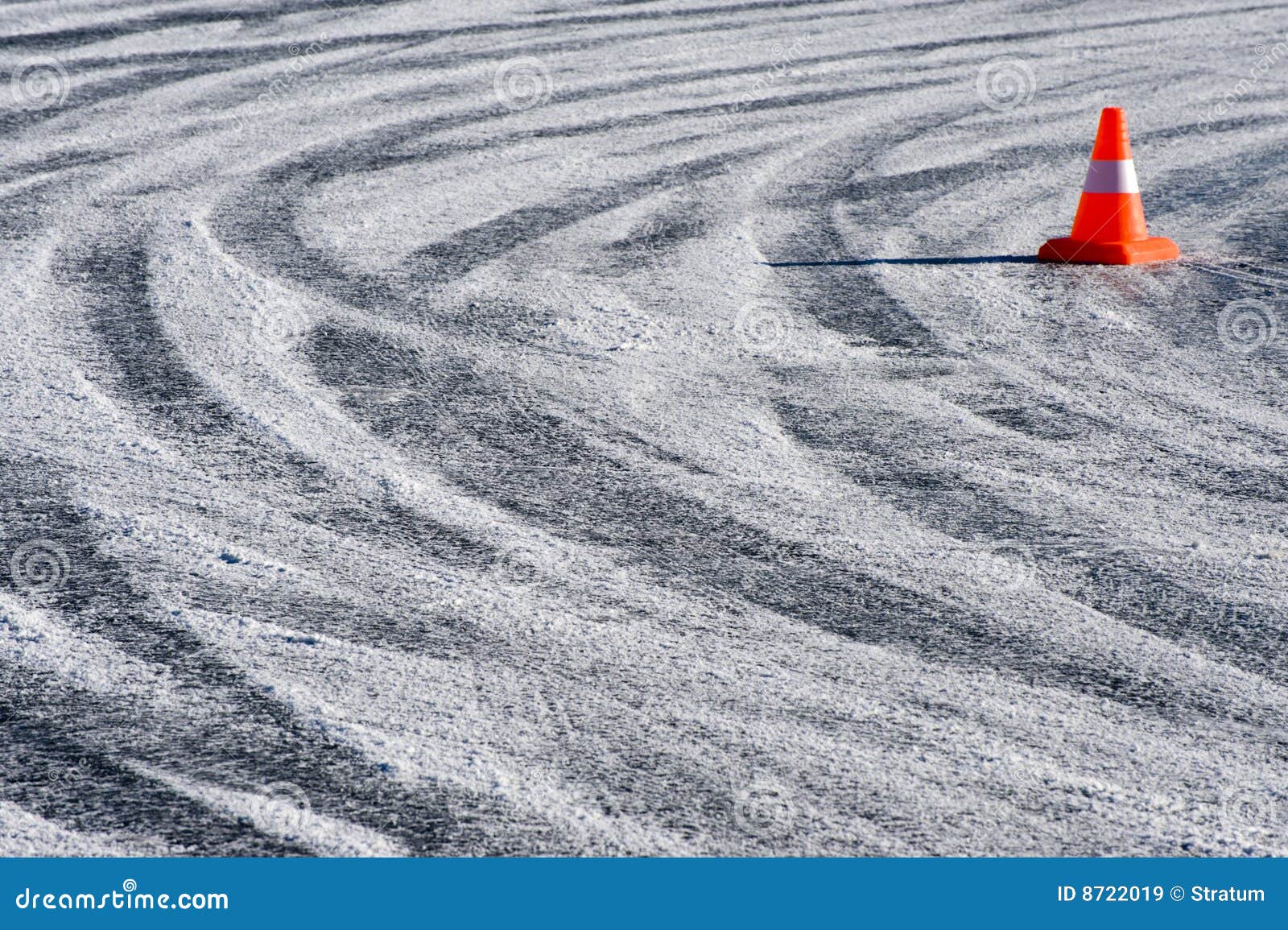 Slippery road stock image. Image of cones, safety, road - 8722019