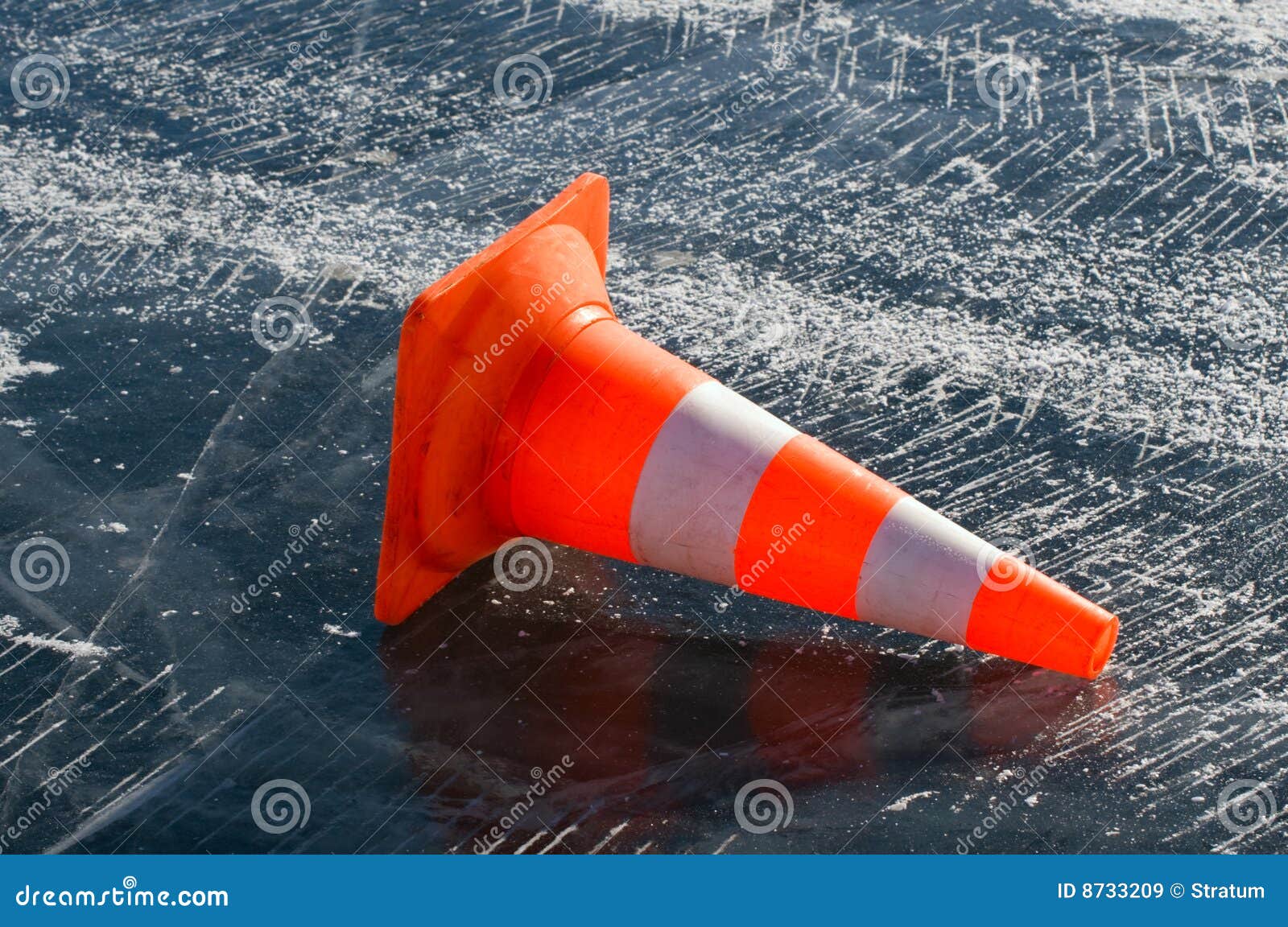 Slippery road stock image. Image of restrictions, slippery - 8733209